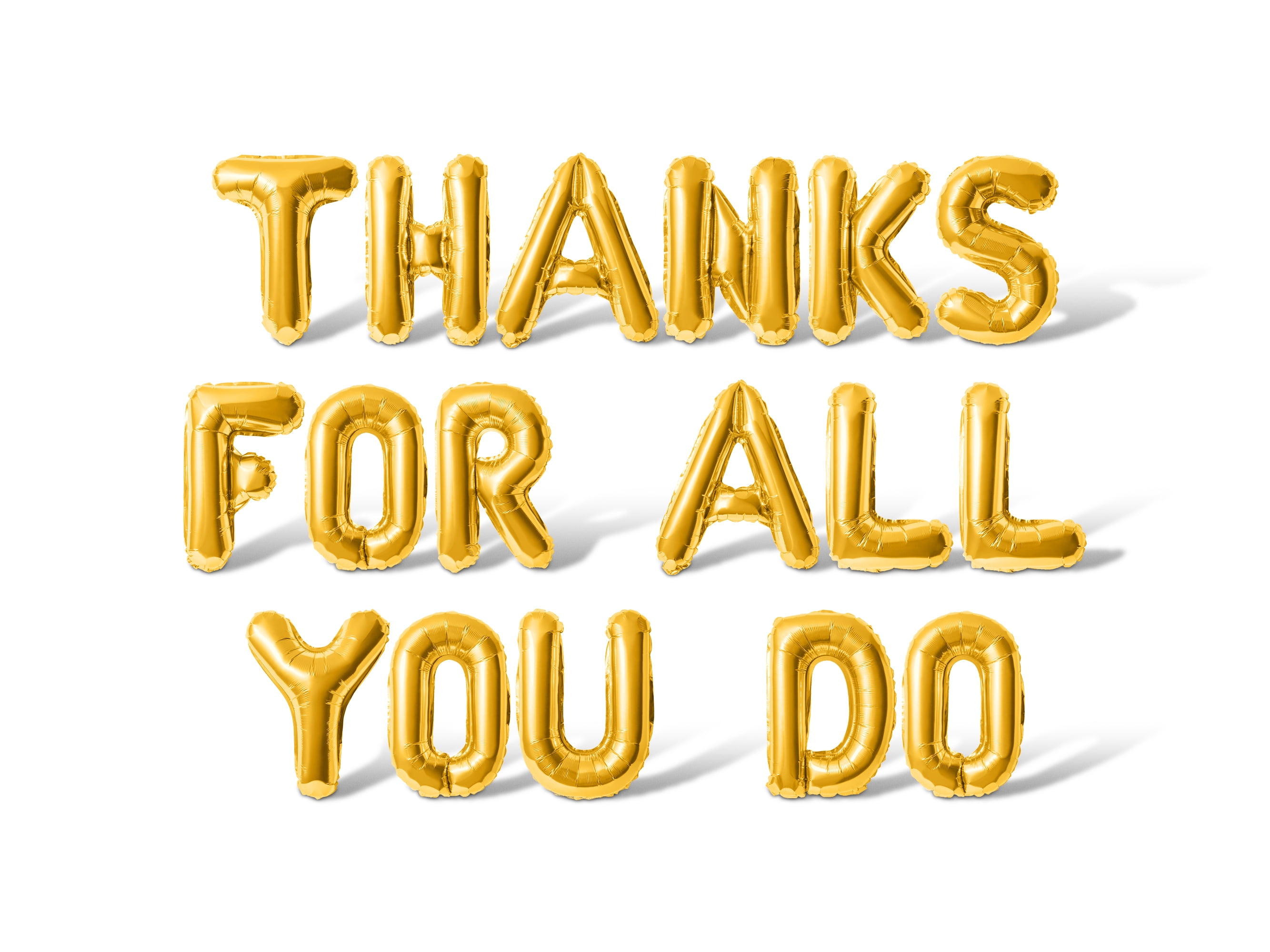 Letter Balloons - THANKS FOR ALL YOU DO 16" Inch Alphabet Letters Foil ...