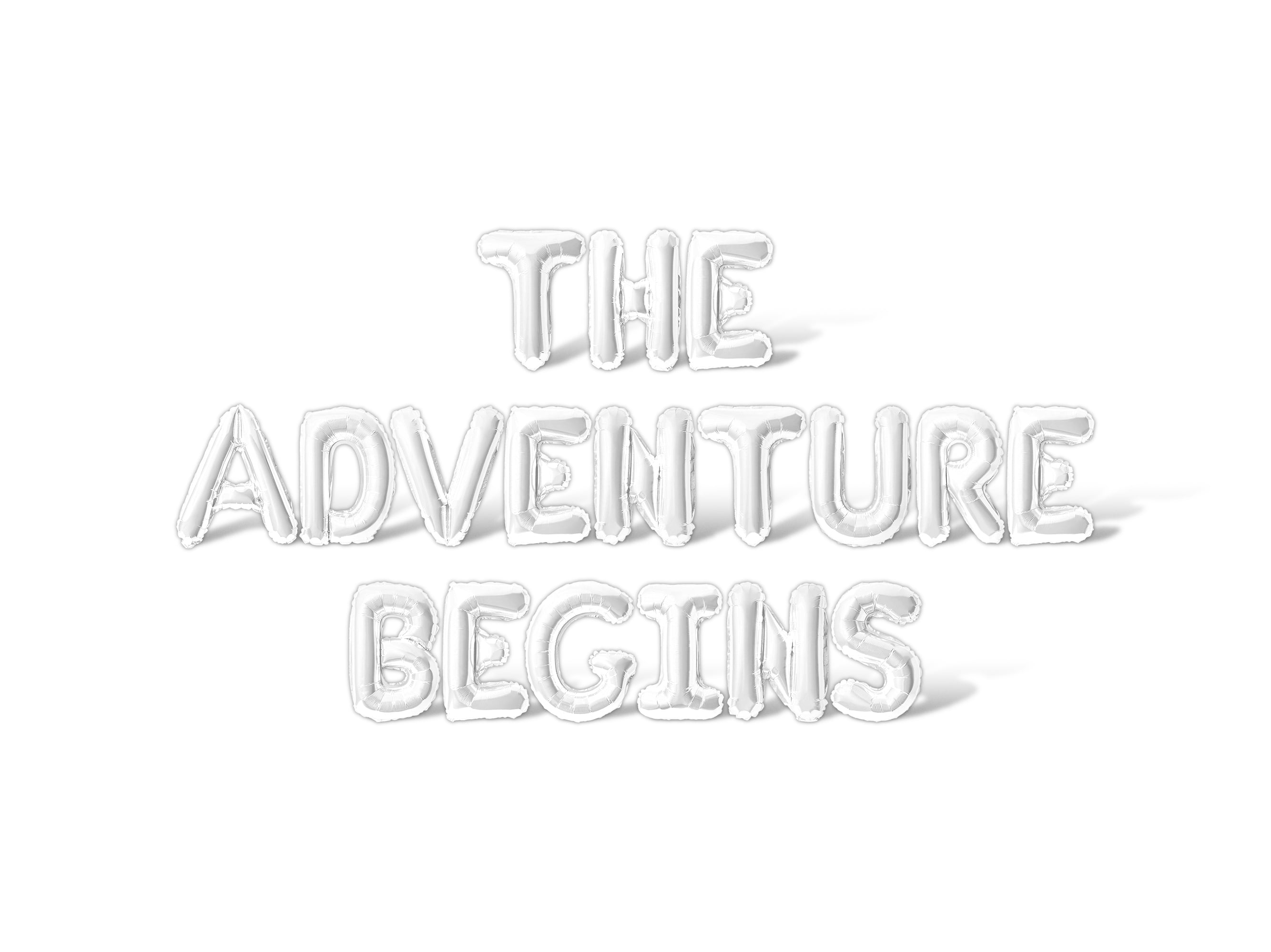 Letter Balloons - THE ADVENTURE BEGINS 16" Inch Alphabet Letters Foil ...