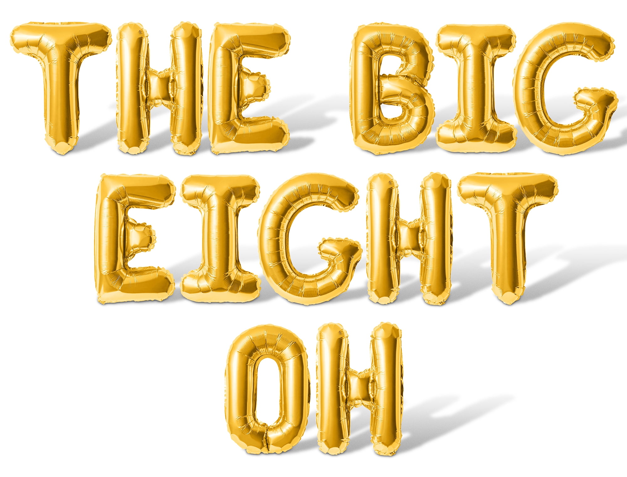 Letter Balloons - THE BIG EIGHT OH 16" Inch Alphabet Letters Foil Mylar ...