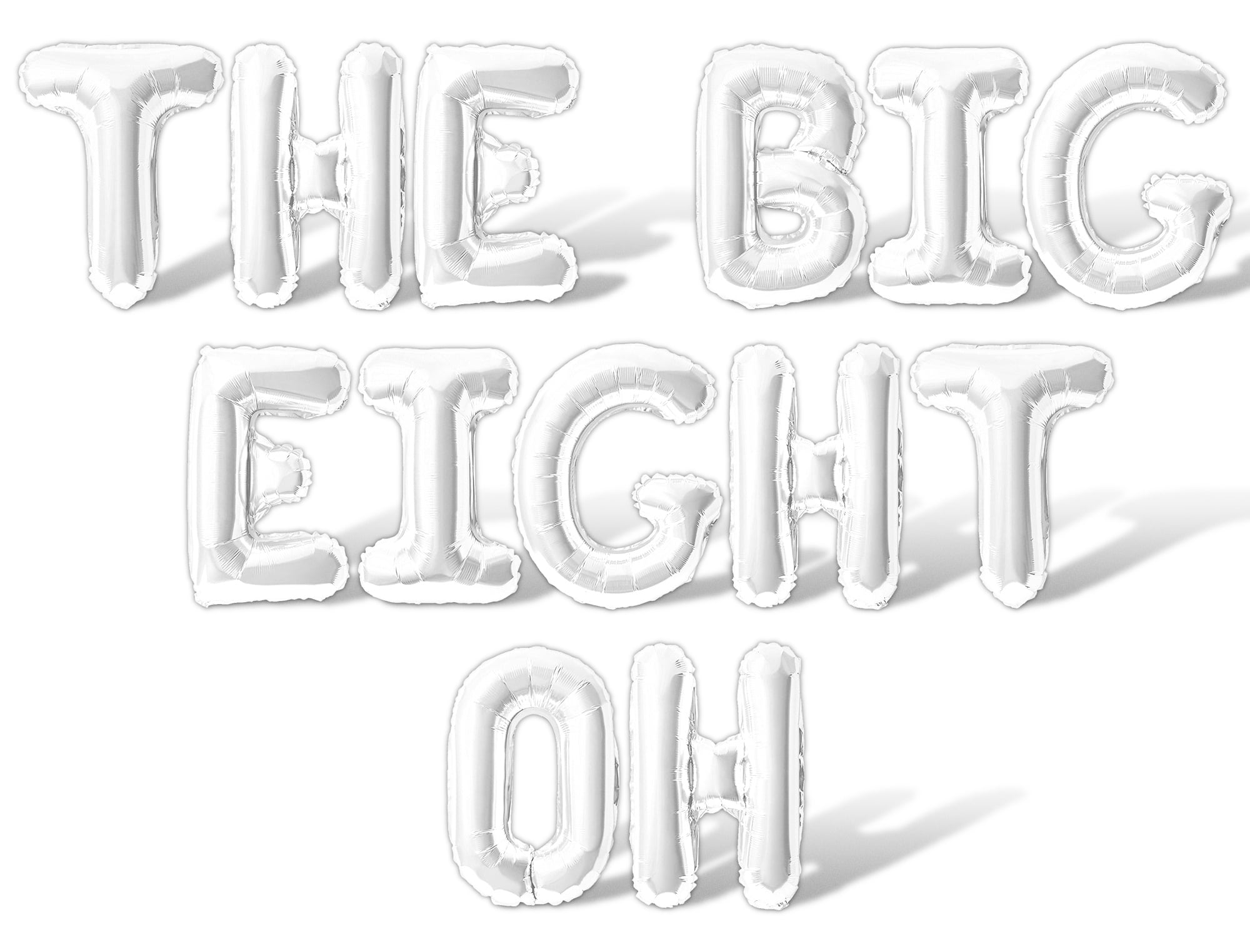 Letter Balloons - THE BIG EIGHT OH 16" Inch Alphabet Letters Foil Mylar ...
