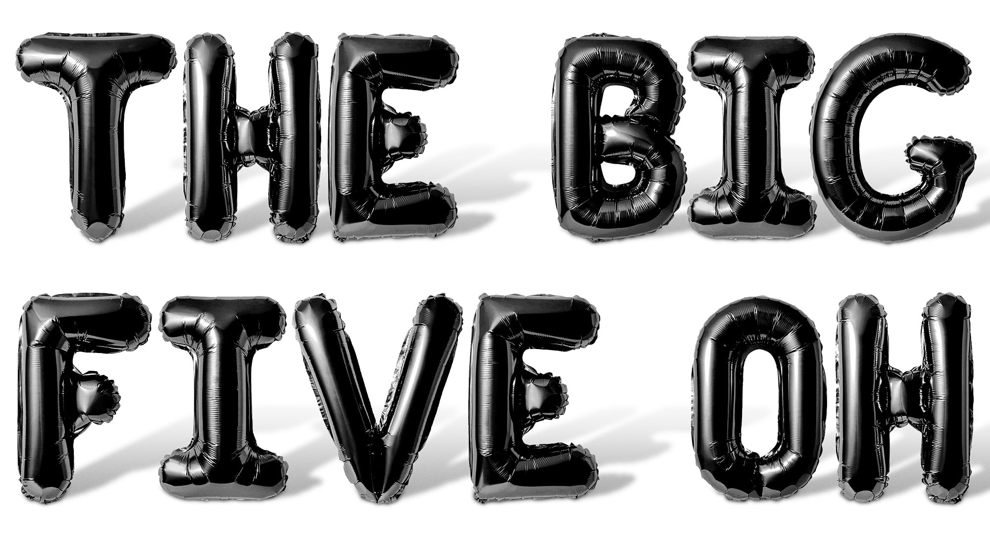 Letter Balloons - THE BIG FIVE OH 16" Inch Alphabet Letters Foil Mylar ...