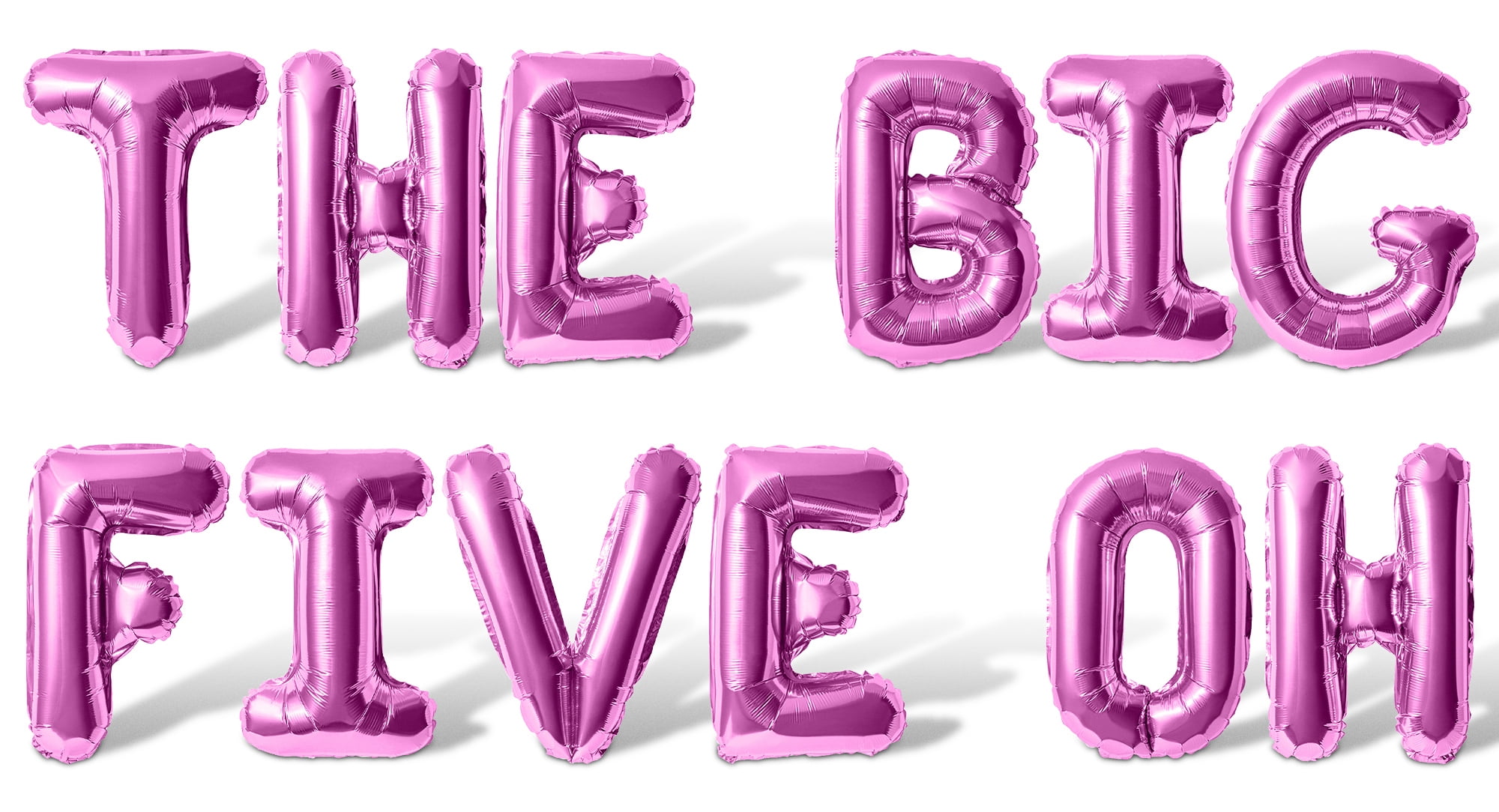 Letter Balloons - THE BIG FIVE OH 16" Inch Alphabet Letters Foil Mylar ...