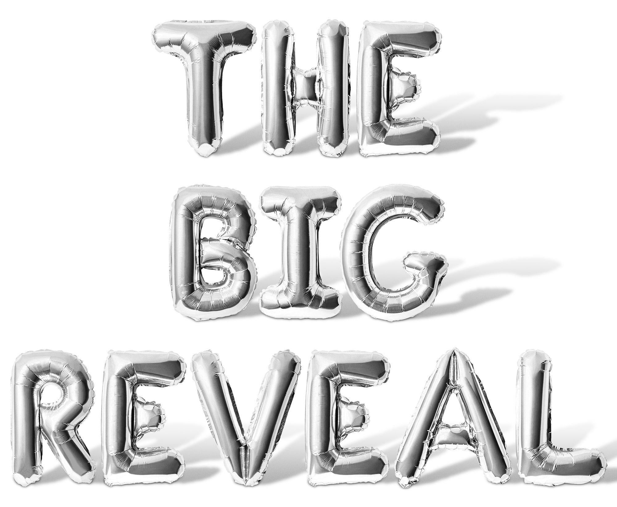 Letter Balloons - THE BIG REVEAL 16" Inch Alphabet Letters Foil Mylar ...