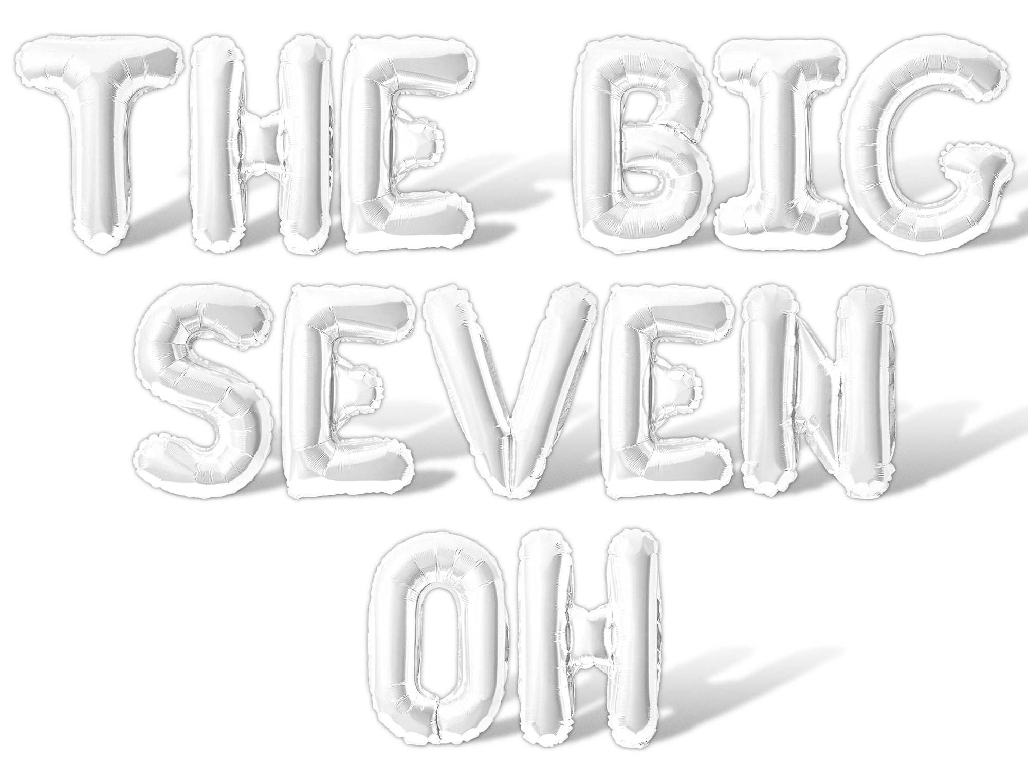 Letter Balloons - THE BIG SEVEN OH 16" Inch Alphabet Letters Foil Mylar ...