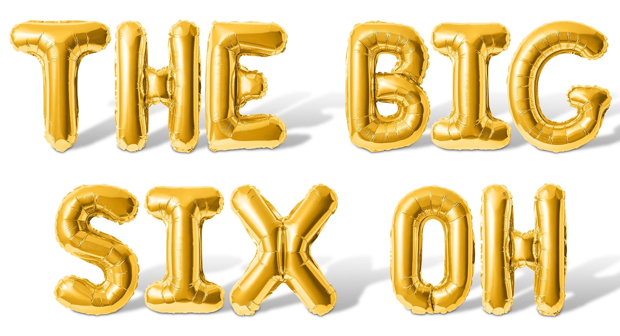 Letter Balloons - THE BIG SIX OH 16" Inch Alphabet Letters Foil Mylar ...