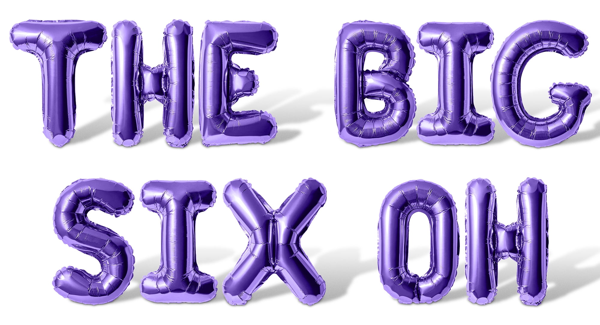 Letter Balloons - THE BIG SIX OH 16" Inch Alphabet Letters Foil Mylar ...