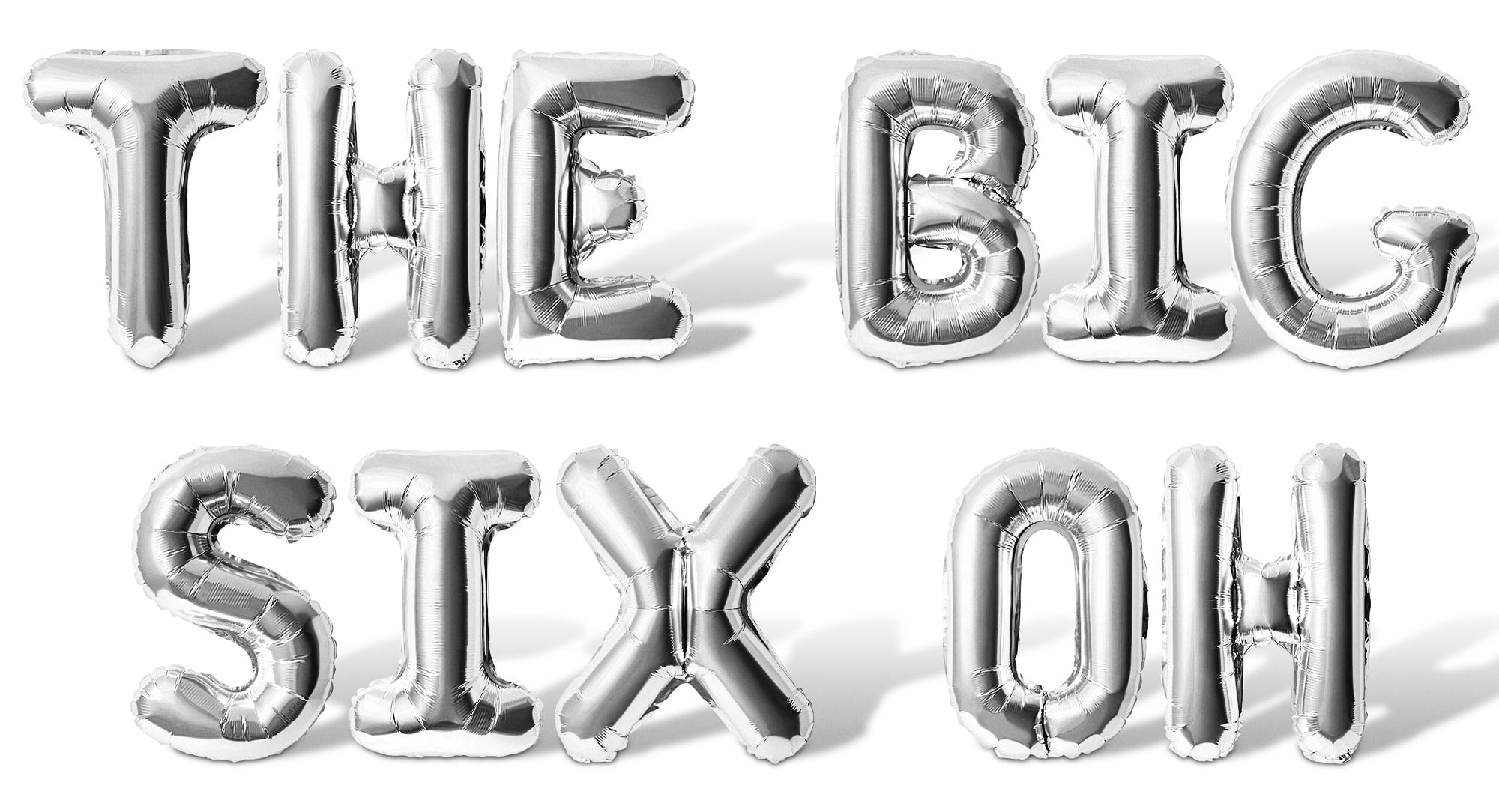 Letter Balloons - THE BIG SIX OH 16" Inch Alphabet Letters Foil Mylar ...