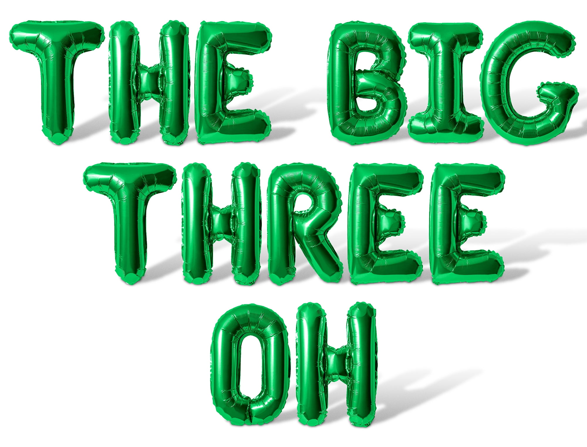 Letter Balloons - THE BIG THREE OH 16" Inch Alphabet Letters Foil Mylar ...