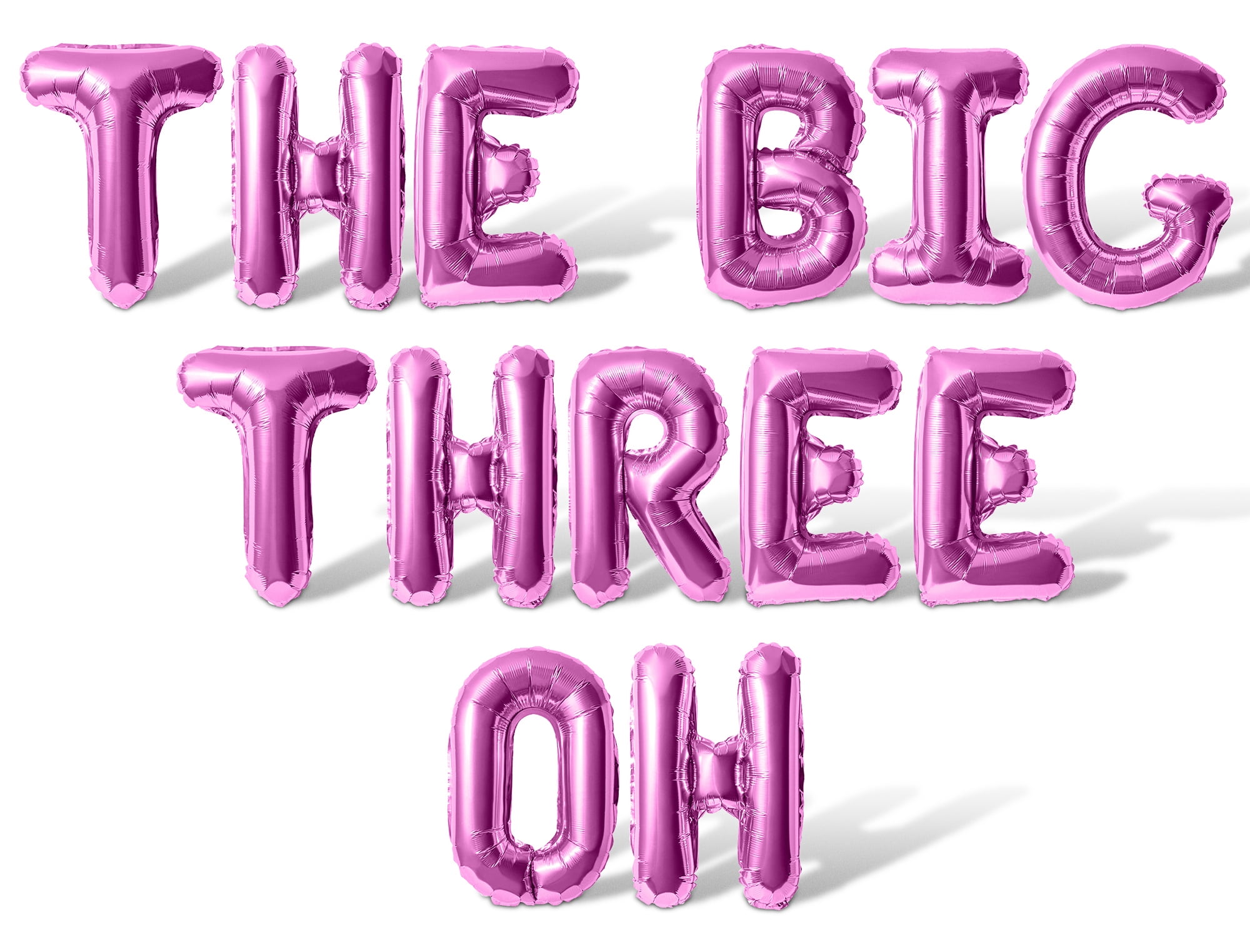 Letter Balloons - THE BIG THREE OH 16" Inch Alphabet Letters Foil Mylar ...