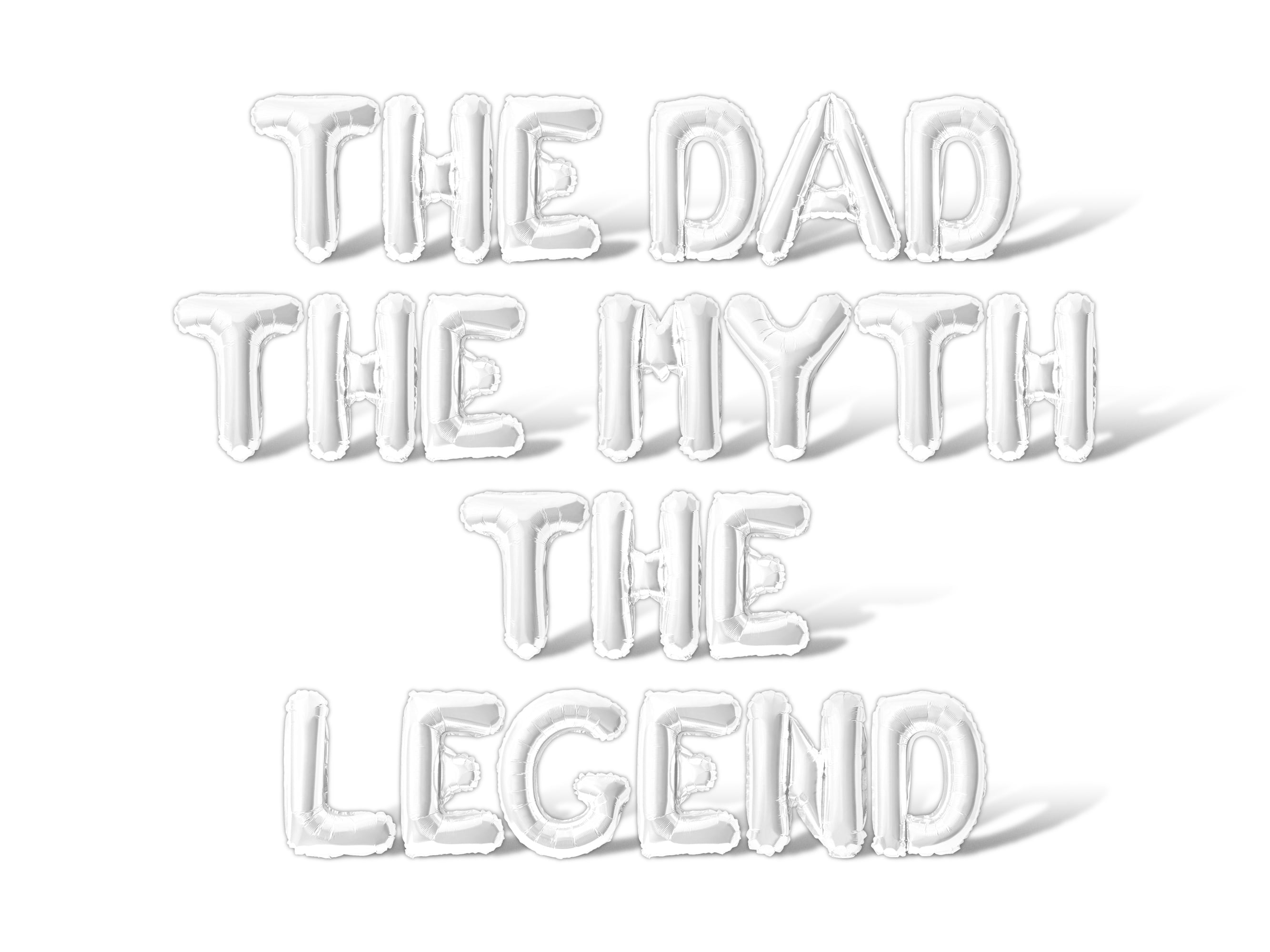 Letter Balloons - THE DAD THE MYTH THE LEGEND 16" Inch Alphabet Letters ...