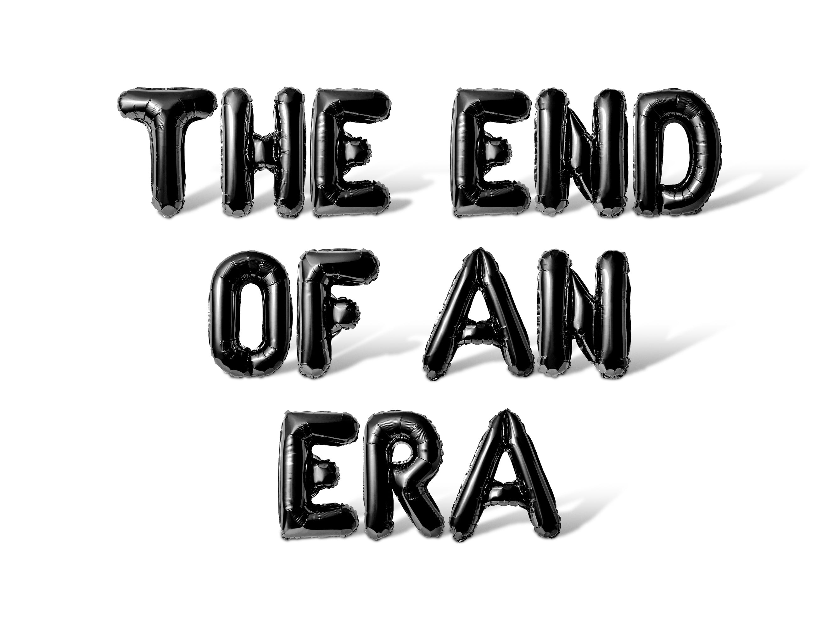Letter Balloons - THE END OF AN ERA 16" Inch Alphabet Letters Foil ...