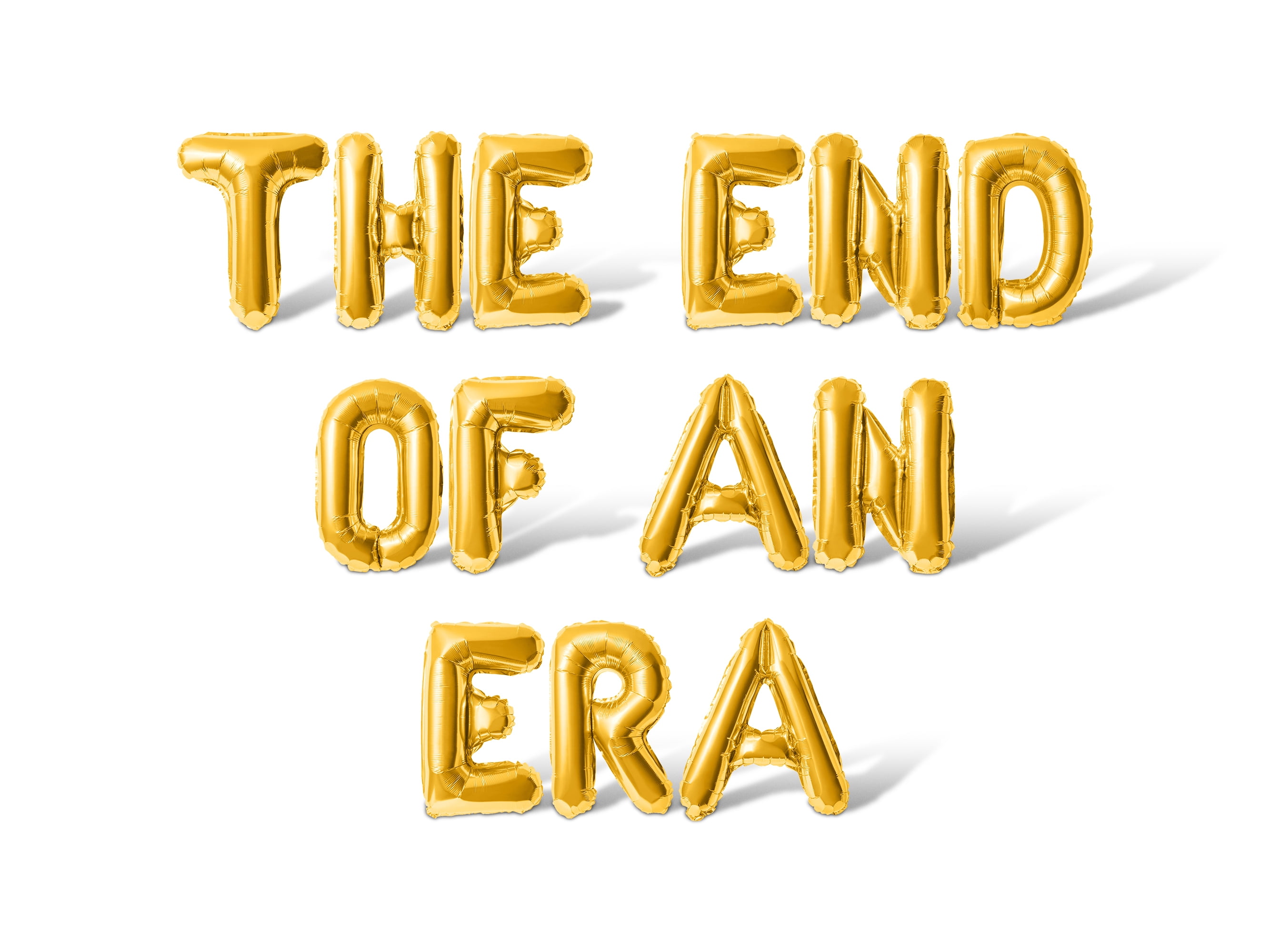 Letter Balloons - THE END OF AN ERA 16" Inch Alphabet Letters Foil ...