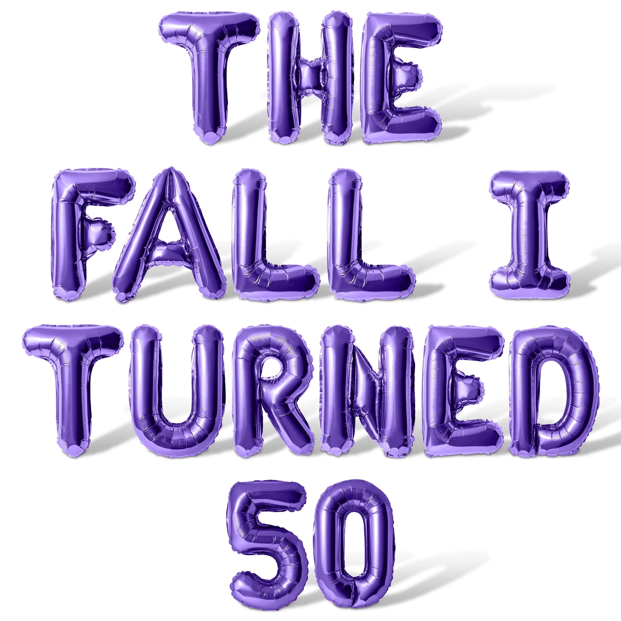 Letter Balloons - THE FALL I TURNED 50 16" Inch Alphabet Letters Foil ...