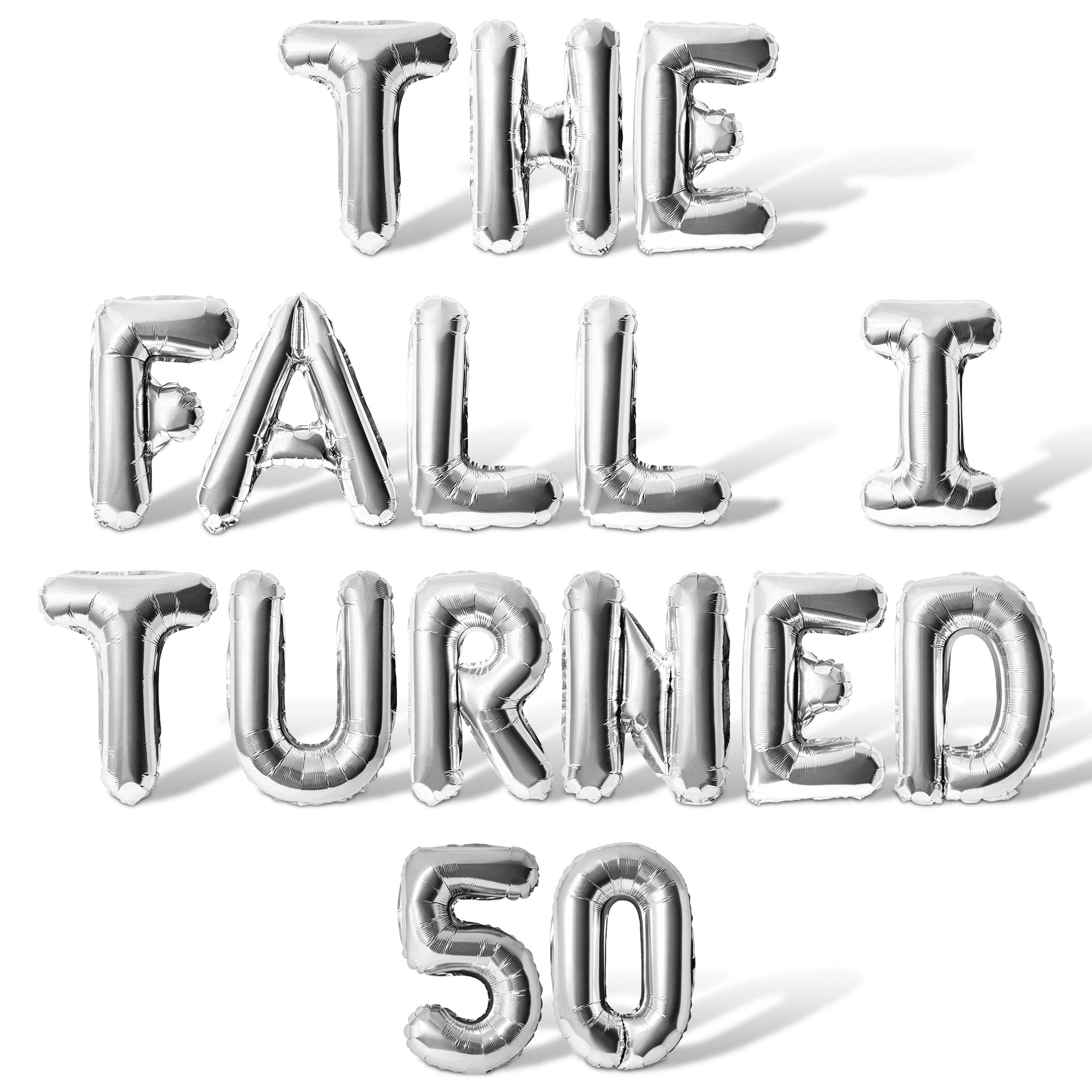 Letter Balloons - THE FALL I TURNED 50 16" Inch Alphabet Letters Foil ...