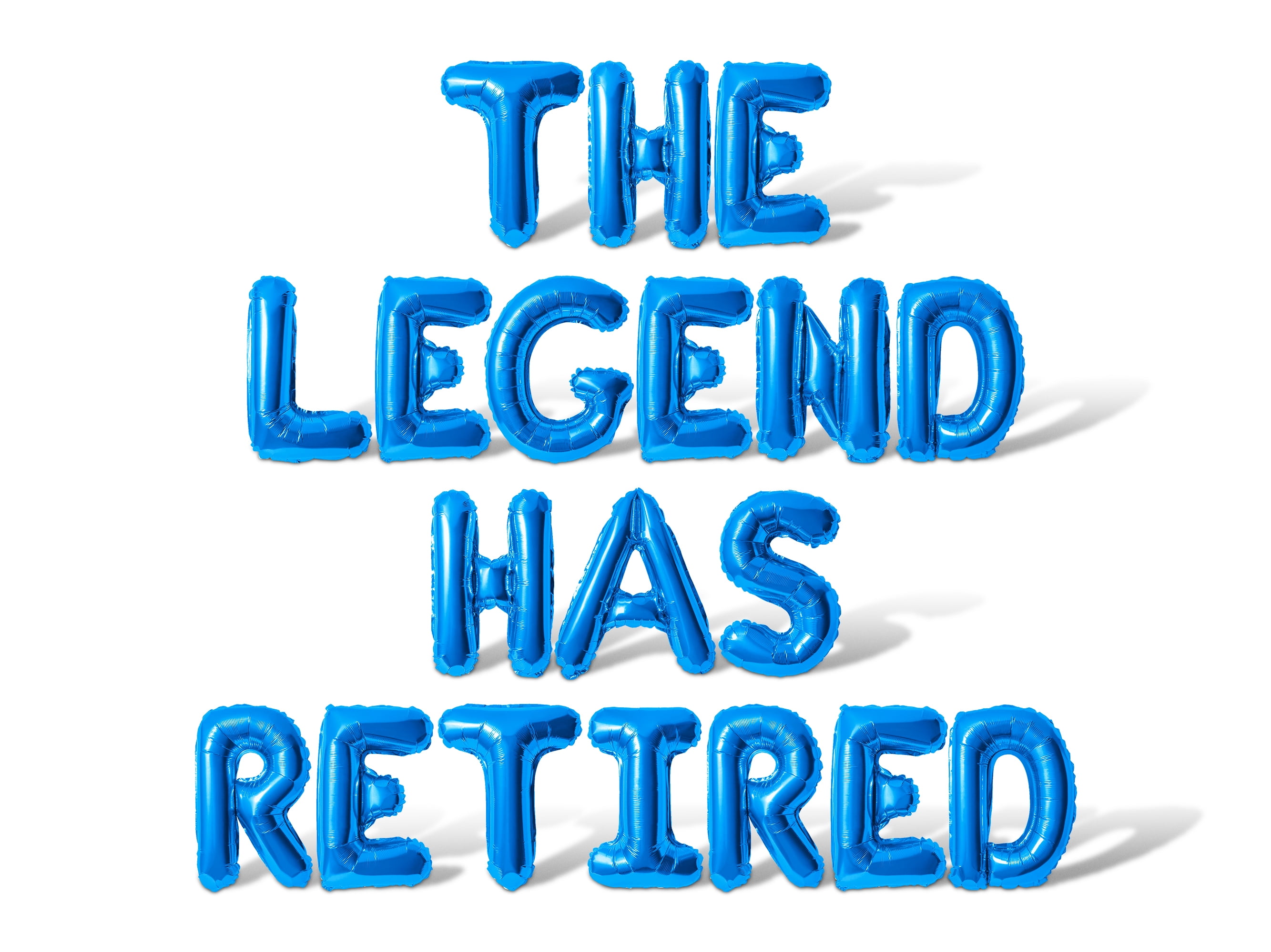 Letter Balloons - THE LEGEND HAS RETIRED 16" Inch Alphabet Letters Foil ...