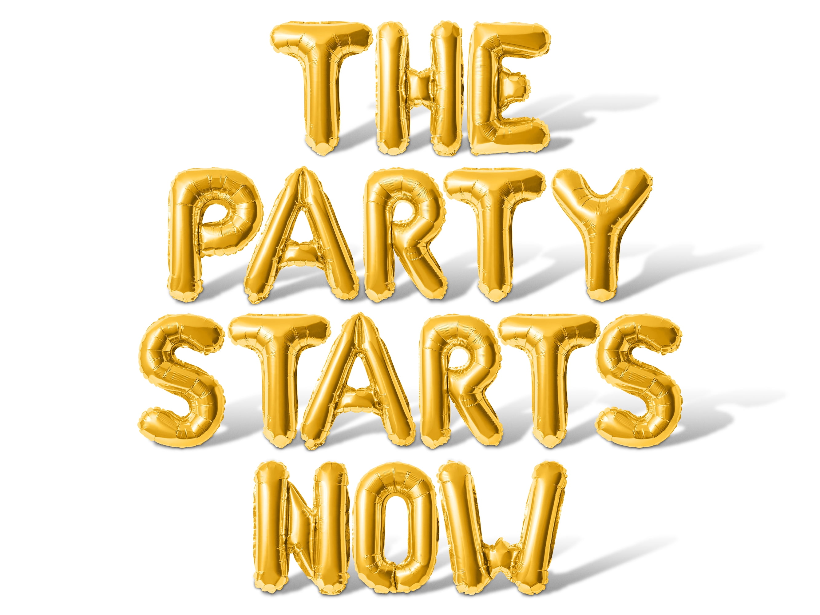 Letter Balloons - THE PARTY STARTS NOW 16" Inch Alphabet Letters Foil ...