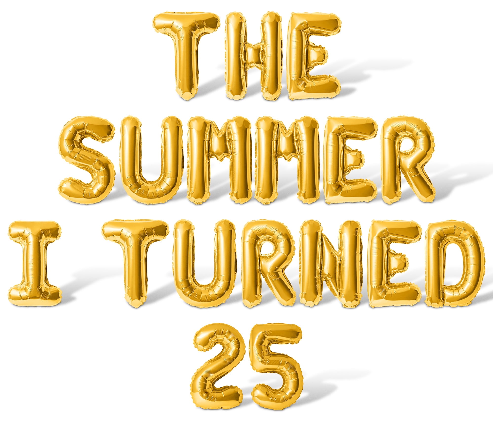 Letter Balloons - THE SUMMER I TURNED 25 16" Inch Alphabet Letters Foil ...