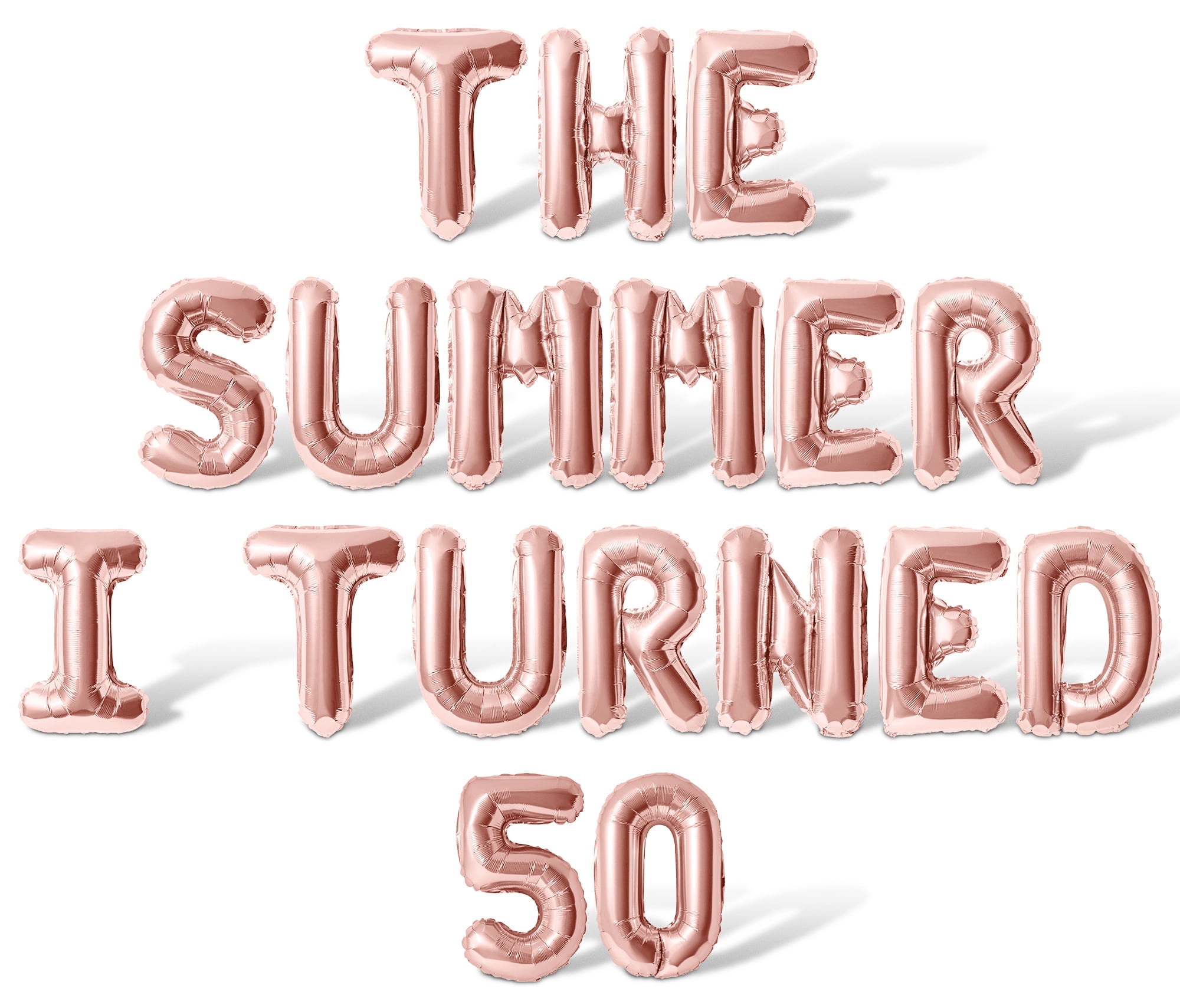Letter Balloons - THE SUMMER I TURNED 50 16" Inch Alphabet Letters Foil ...