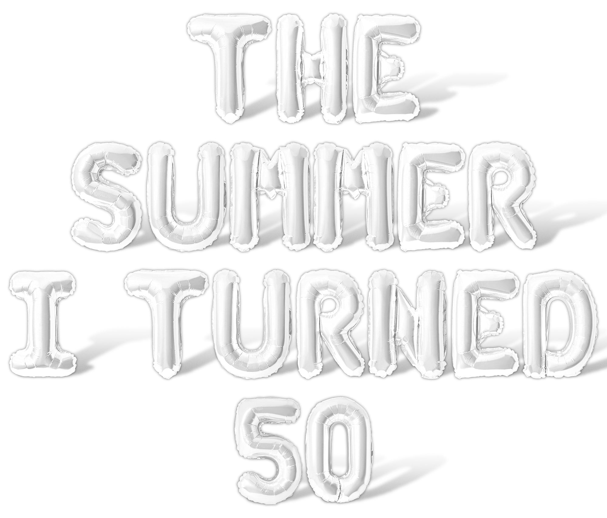 Letter Balloons - THE SUMMER I TURNED 50 16" Inch Alphabet Letters Foil ...