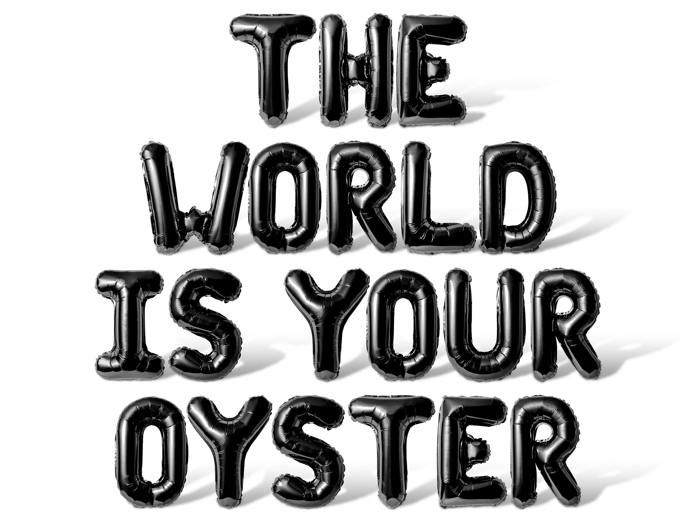 Letter Balloons - THE WORLD IS YOUR OYSTER 16" Inch Alphabet Letters ...