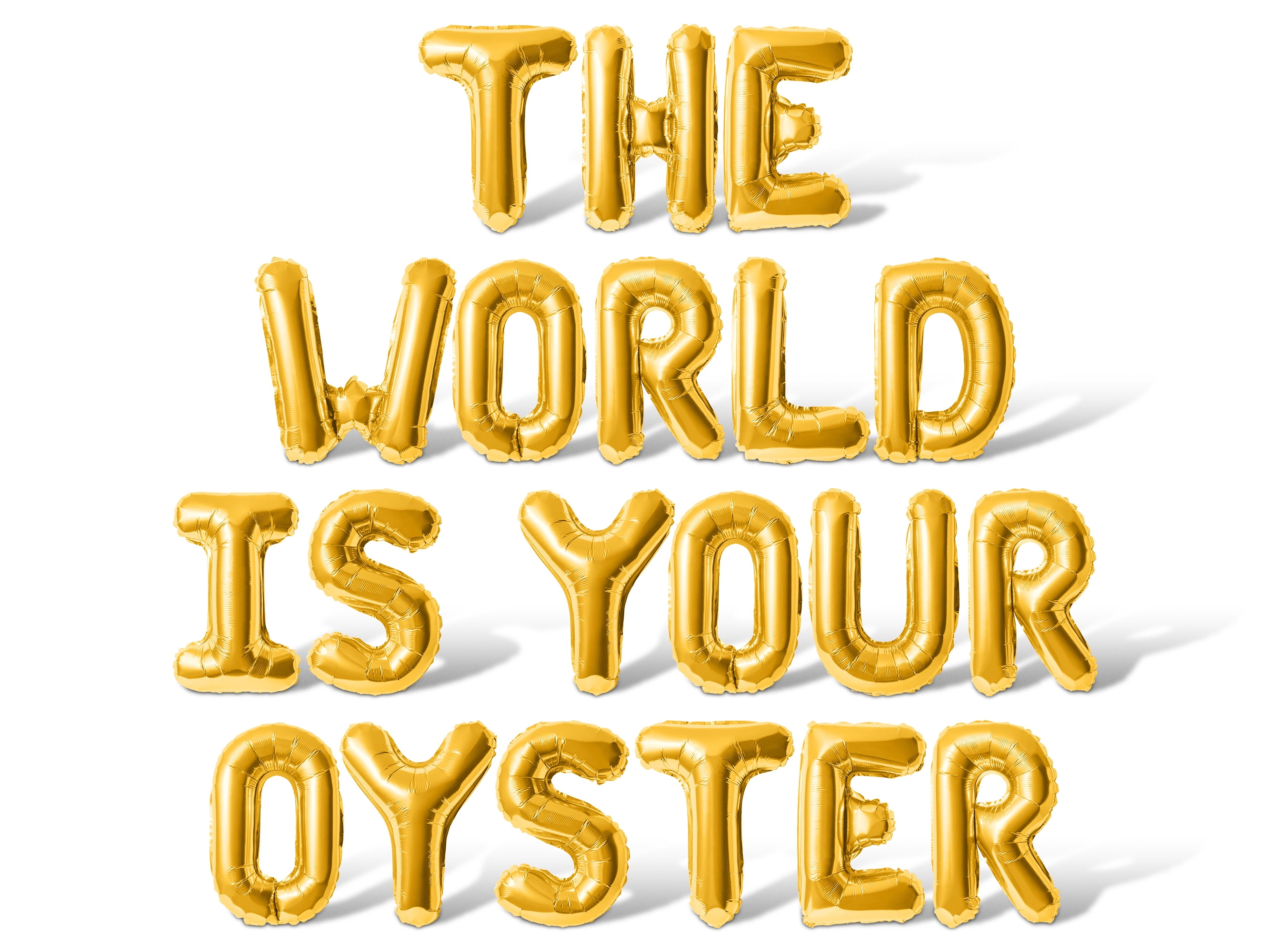 Letter Balloons - THE WORLD IS YOUR OYSTER 16" Inch Alphabet Letters ...