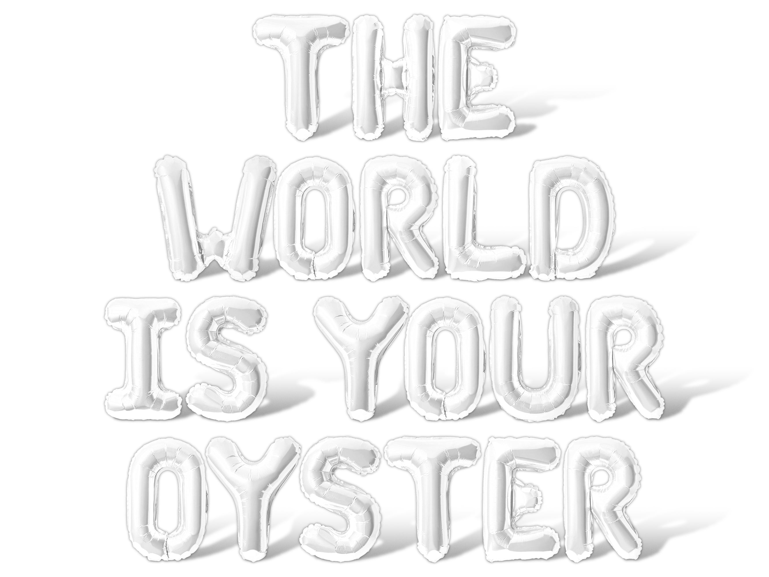 Letter Balloons - THE WORLD IS YOUR OYSTER 16" Inch Alphabet Letters ...