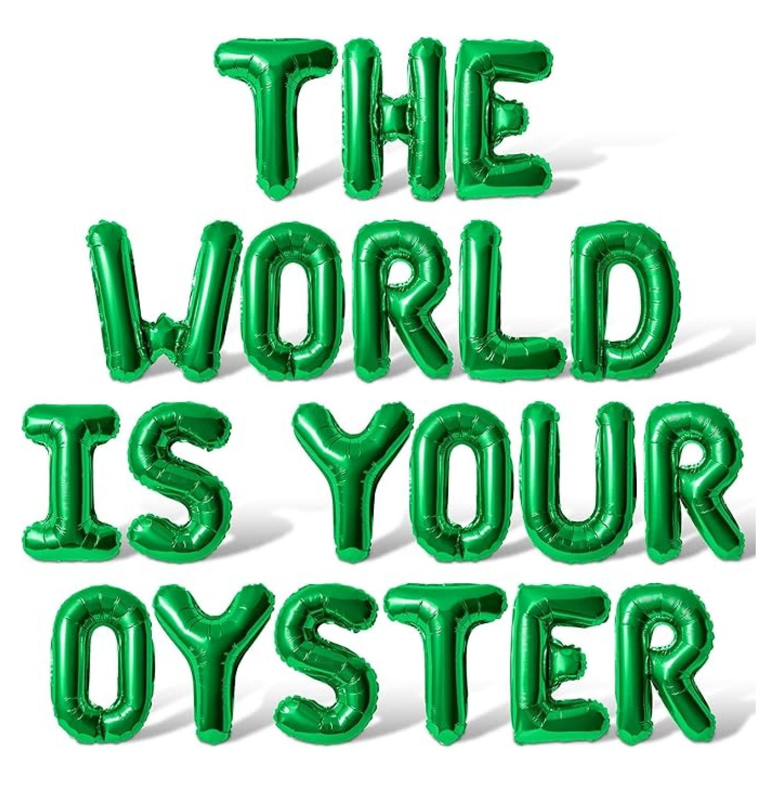 Letter Balloons - THE WORLD IS YOUR OYSTER 16" Inch Alphabet Letters ...