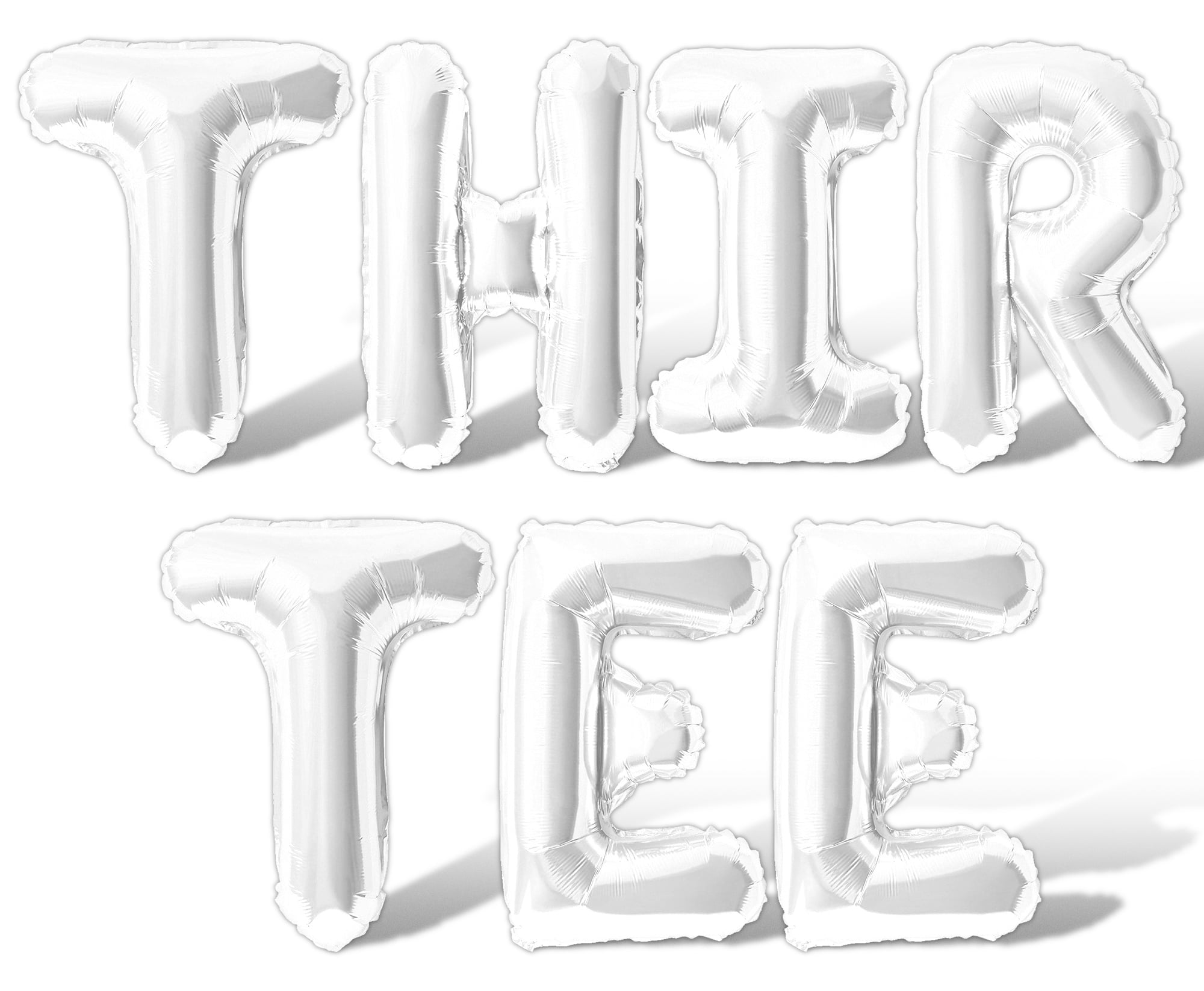 Letter Balloons - THIR TEE 16" Inch Alphabet Letters Foil Mylar Balloon ...