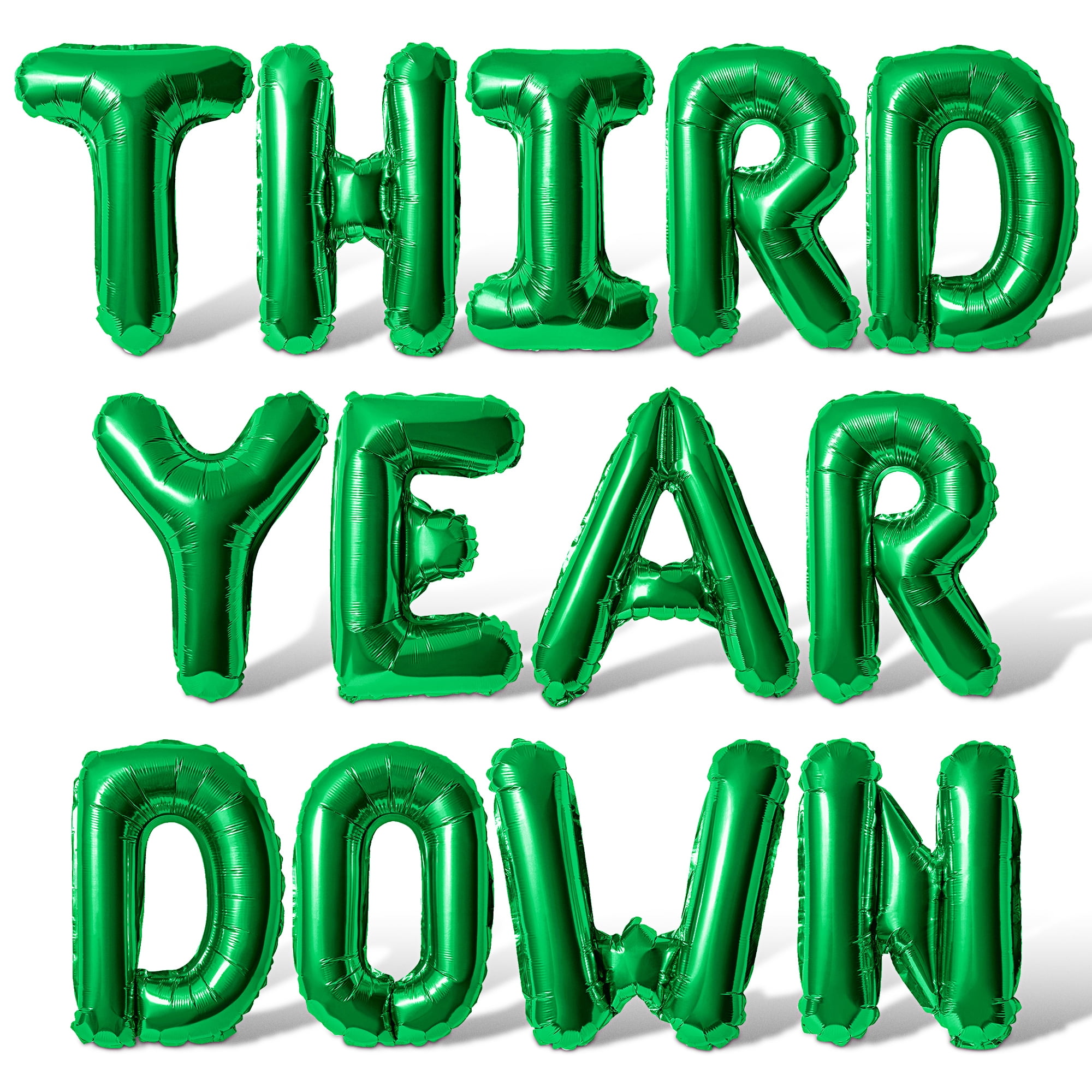 Letter Balloons - THIRD YEAR DOWN 16" Inch Alphabet Letters Foil Mylar ...