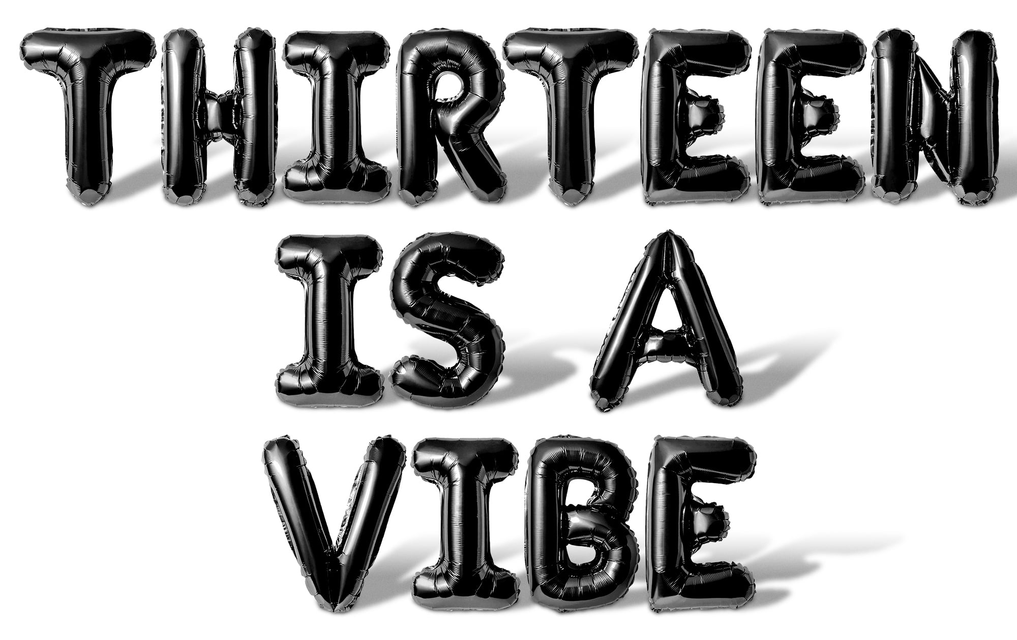 Letter Balloons - THIRTEEN IS A VIBE 16" Inch Alphabet Letters Foil ...