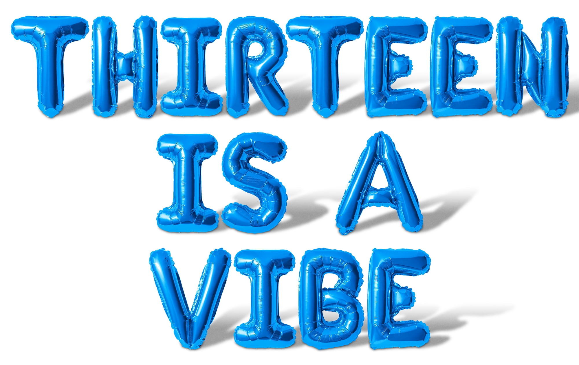Letter Balloons - THIRTEEN IS A VIBE 16" Inch Alphabet Letters Foil ...