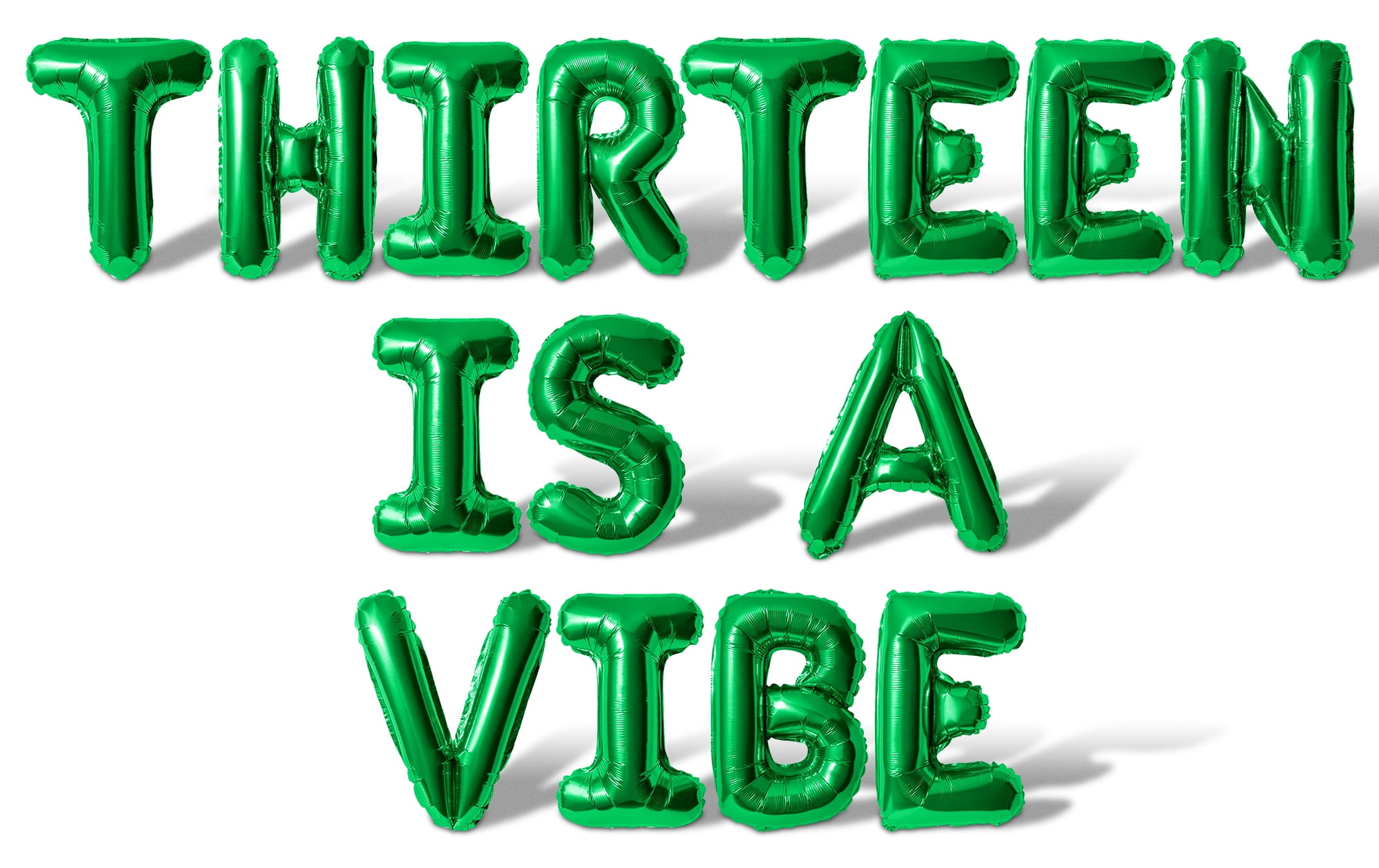 Letter Balloons - THIRTEEN IS A VIBE 16" Inch Alphabet Letters Foil ...