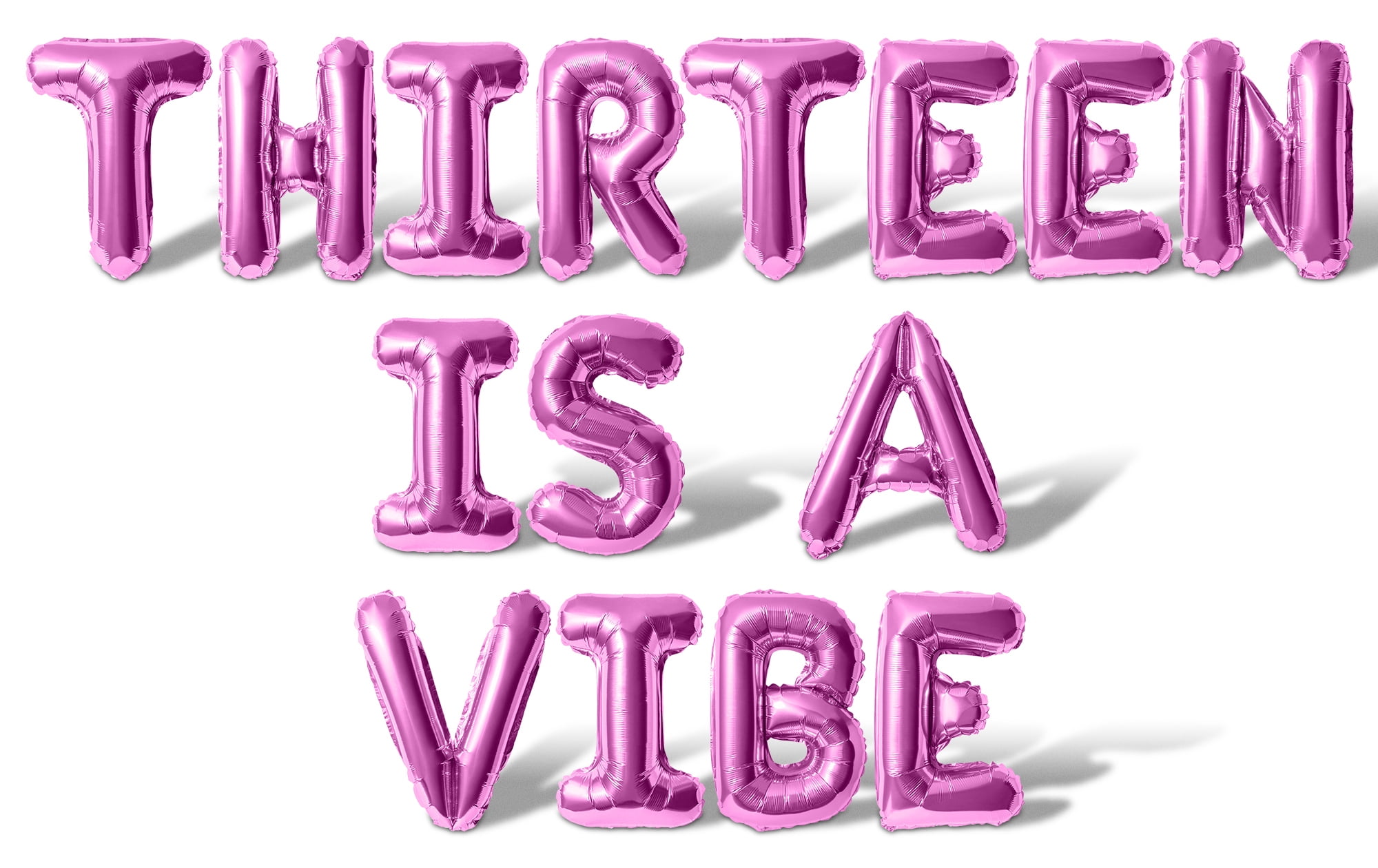 Letter Balloons - THIRTEEN IS A VIBE 16" Inch Alphabet Letters Foil ...