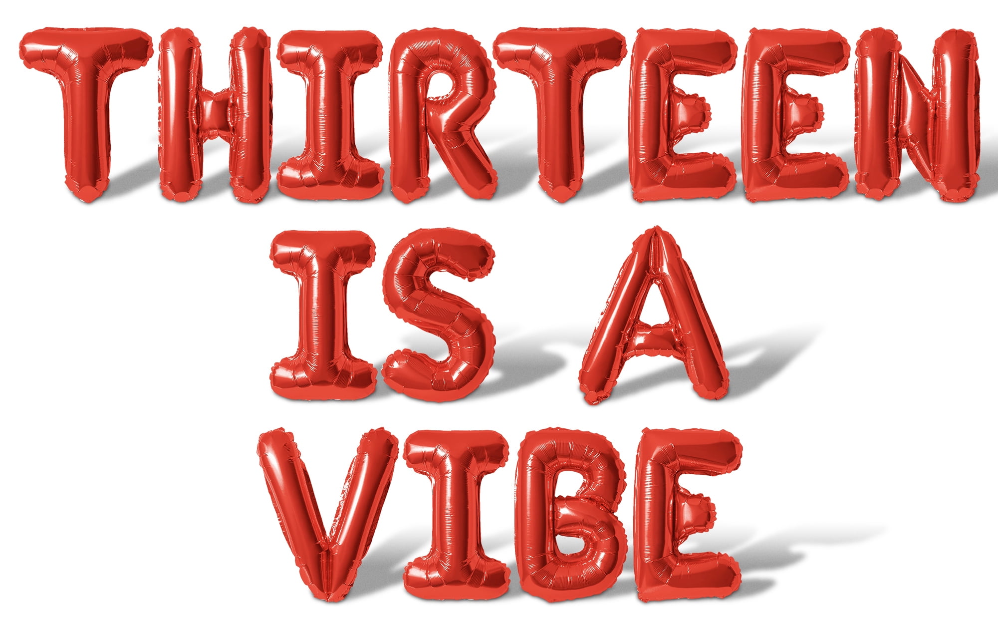 Letter Balloons - THIRTEEN IS A VIBE 16" Inch Alphabet Letters Foil ...