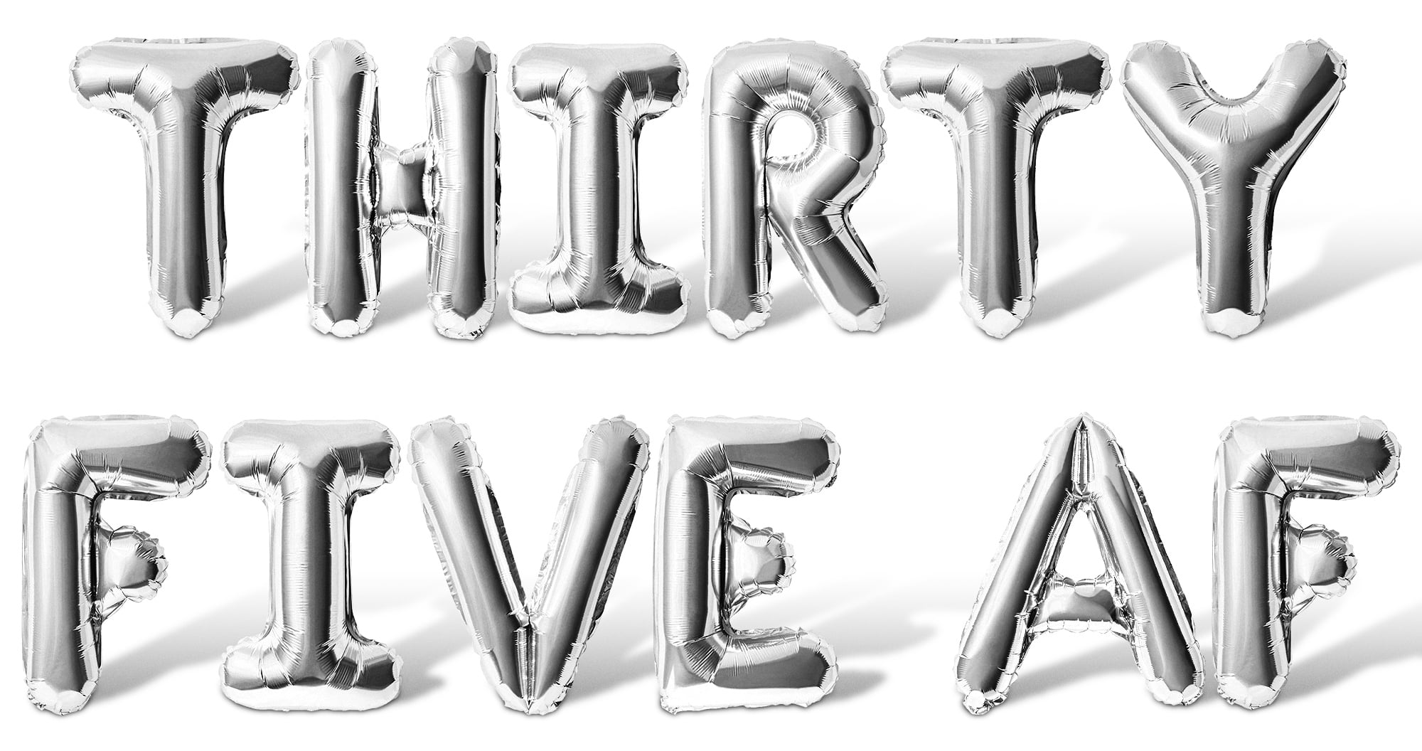 Letter Balloons - THIRTY FIVE AF 16" Inch Alphabet Letters Foil Mylar ...