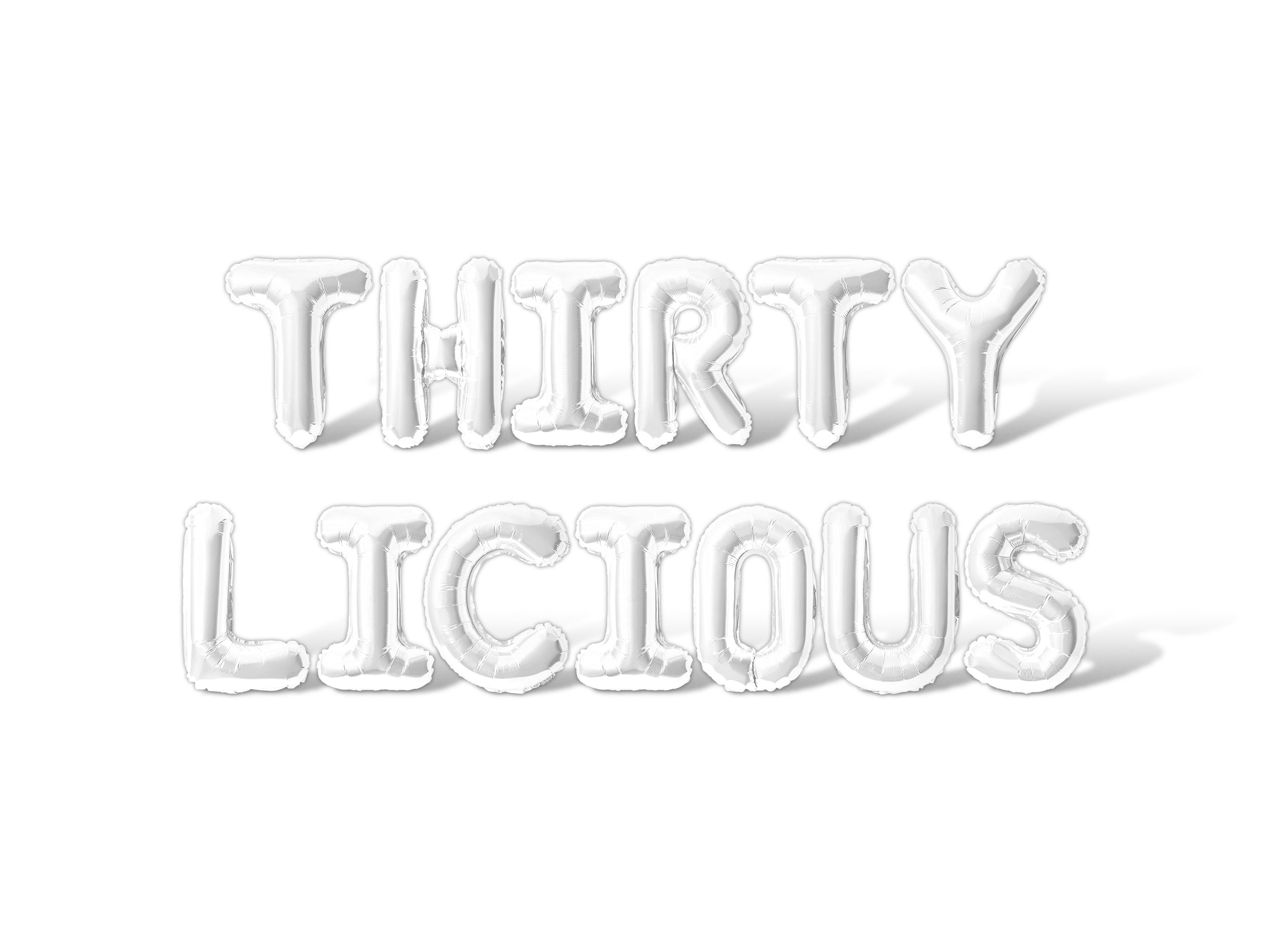 Letter Balloons - THIRTY LICIOUS 16" Inch Alphabet Letters Foil Mylar ...
