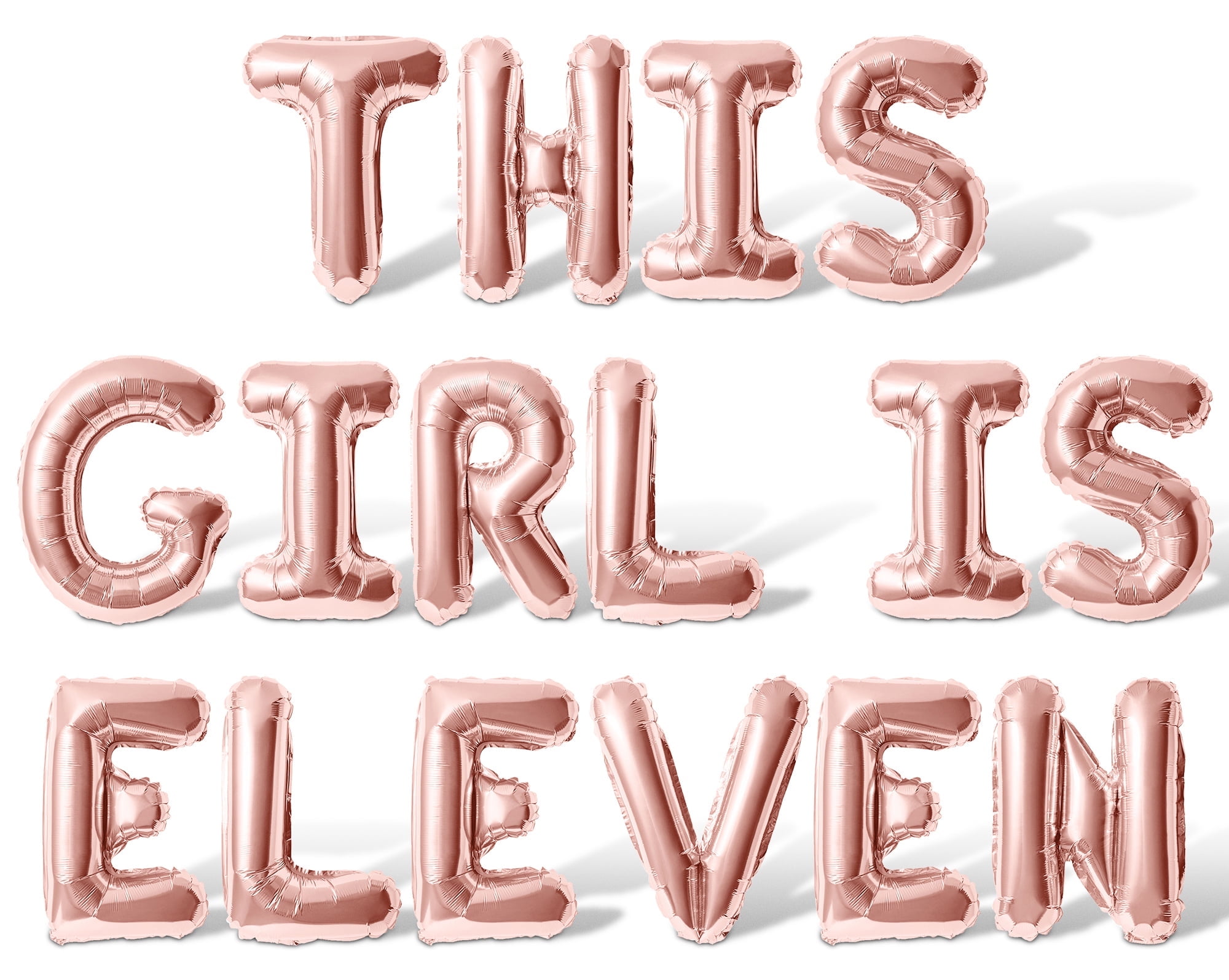 Letter Balloons - THIS GIRL IS ELEVEN 16" Inch Alphabet Letters Foil ...