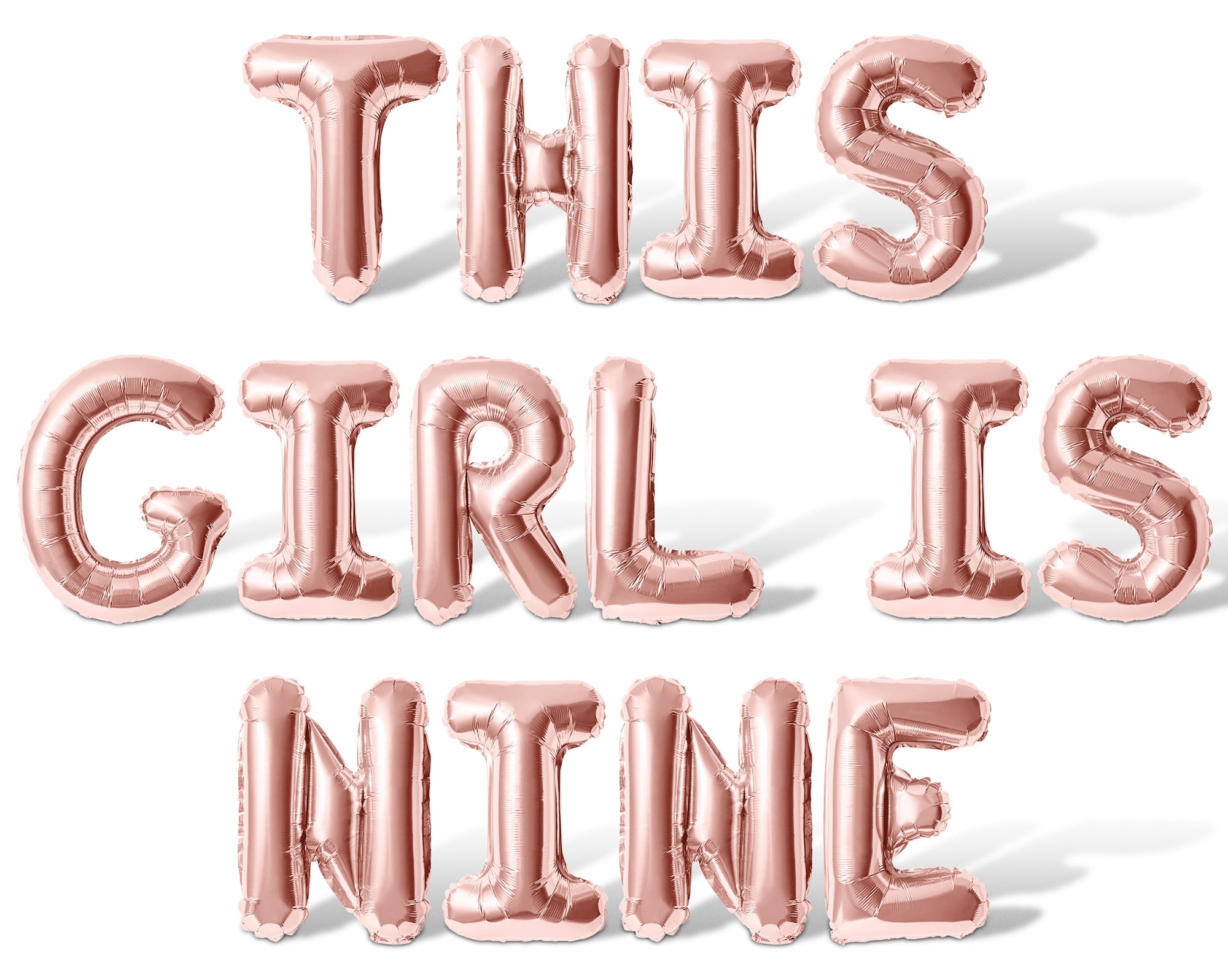 Letter Balloons - THIS GIRL IS NINE 16" Inch Alphabet Letters Foil ...