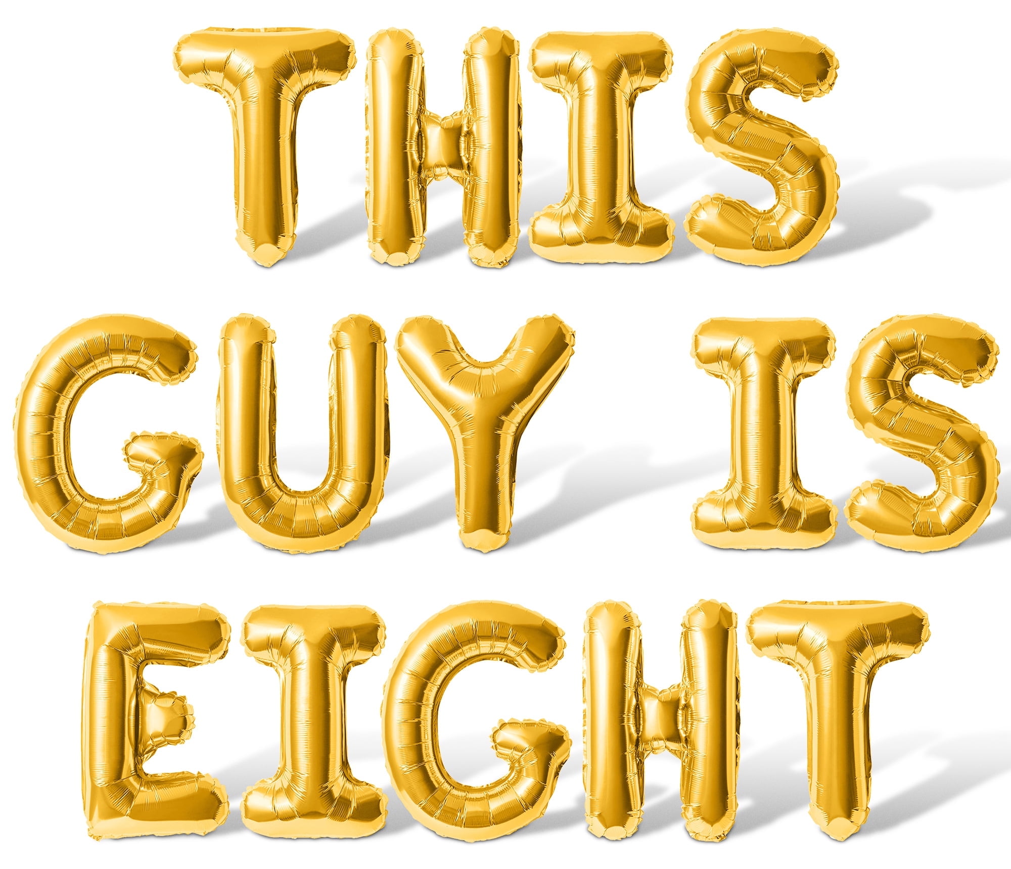 Letter Balloons - THIS GUY IS EIGHT 16" Inch Alphabet Letters Foil ...