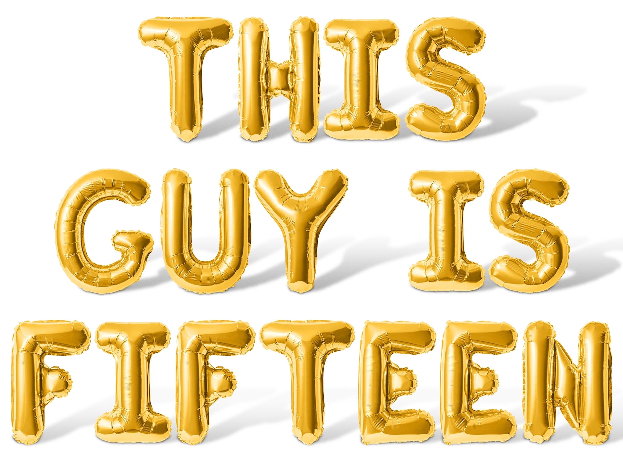 Letter Balloons - THIS GUY IS FIFTEEN 16" Inch Alphabet Letters Foil ...