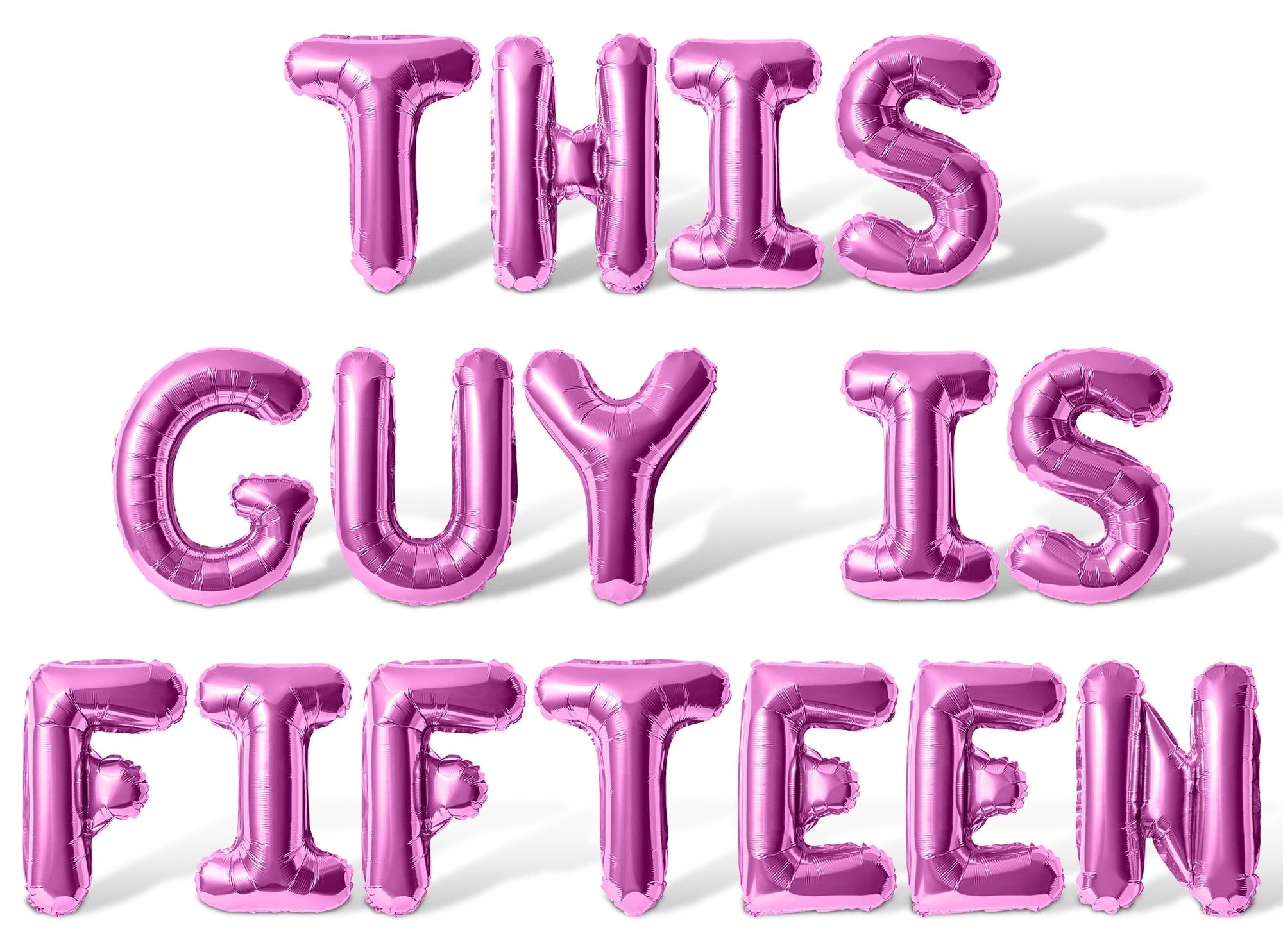 Letter Balloons - THIS GUY IS FIFTEEN 16" Inch Alphabet Letters Foil ...