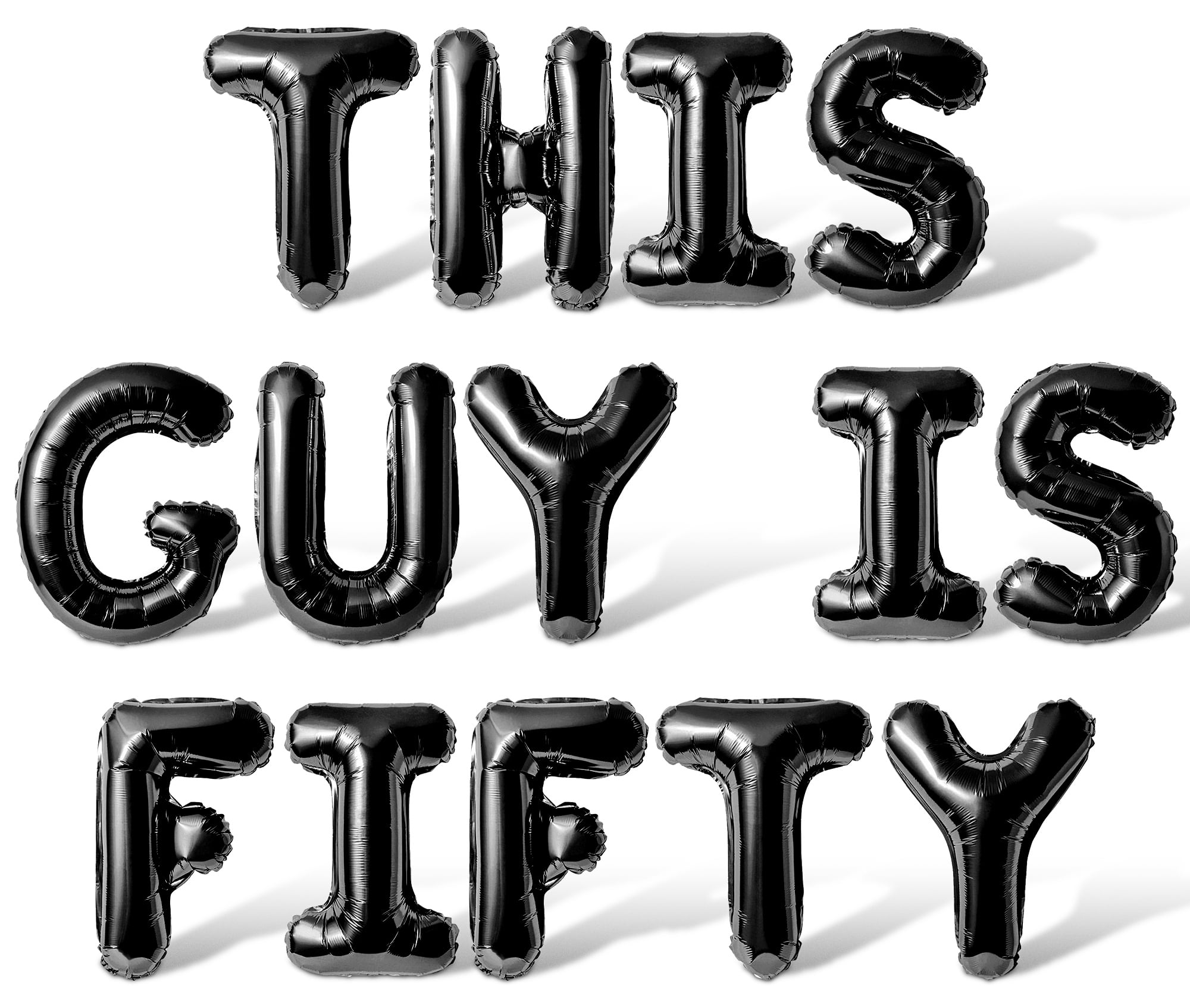 Letter Balloons - THIS GUY IS FIFTY 16" Inch Alphabet Letters Foil ...