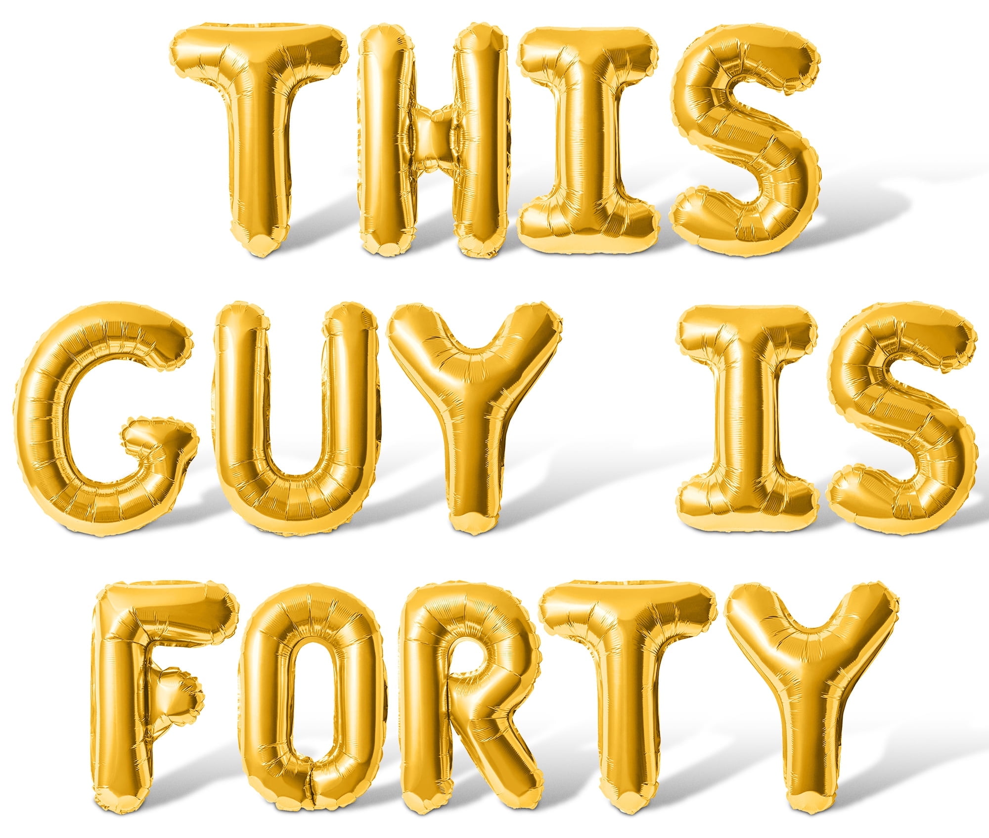 Letter Balloons - THIS GUY IS FORTY 16" Inch Alphabet Letters Foil ...