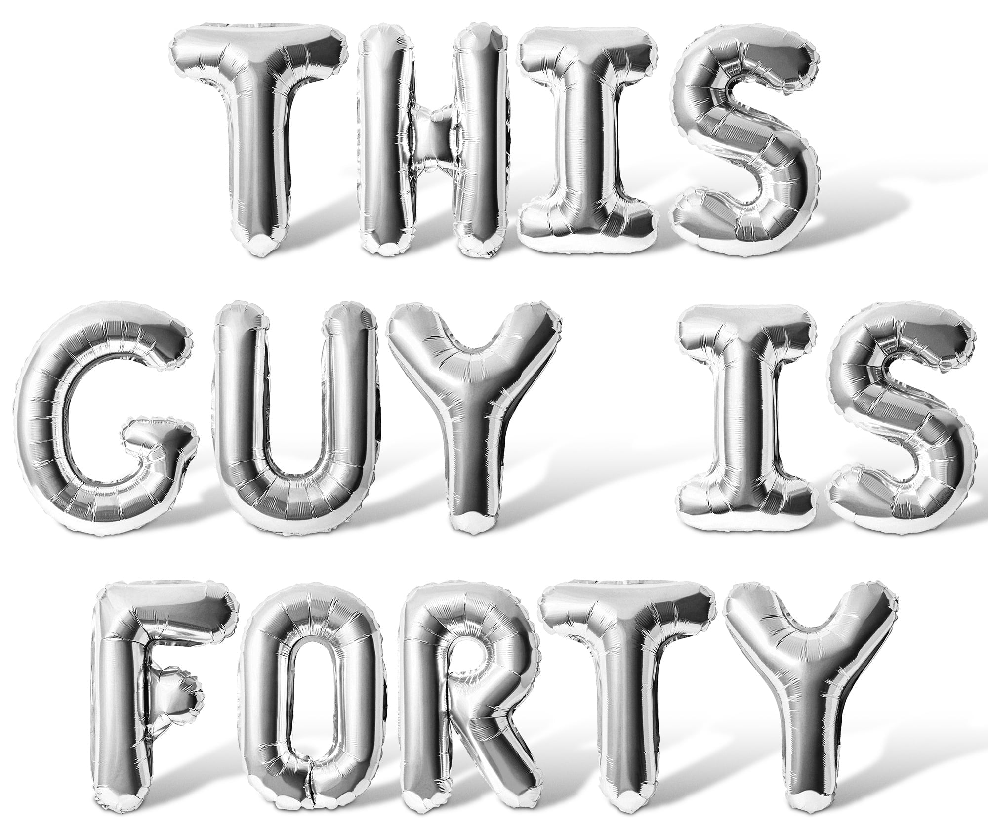 Letter Balloons - THIS GUY IS FORTY 16" Inch Alphabet Letters Foil ...