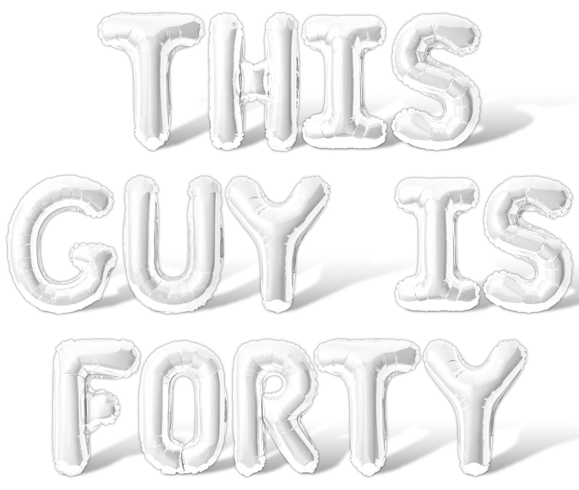 Letter Balloons - THIS GUY IS FORTY 16" Inch Alphabet Letters Foil ...