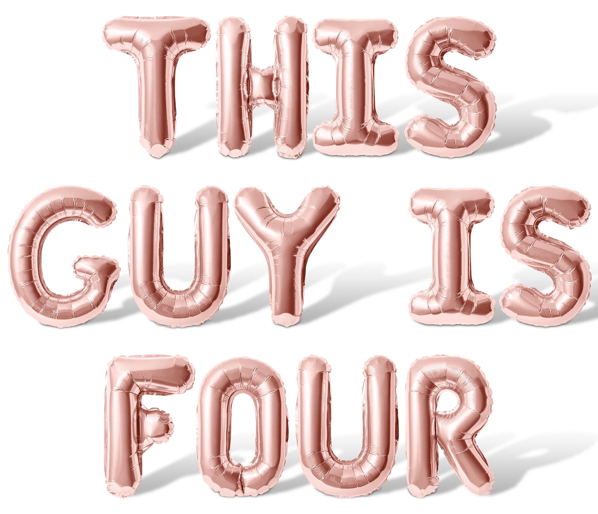 Letter Balloons - THIS GUY IS FOUR 16" Inch Alphabet Letters Foil Mylar ...
