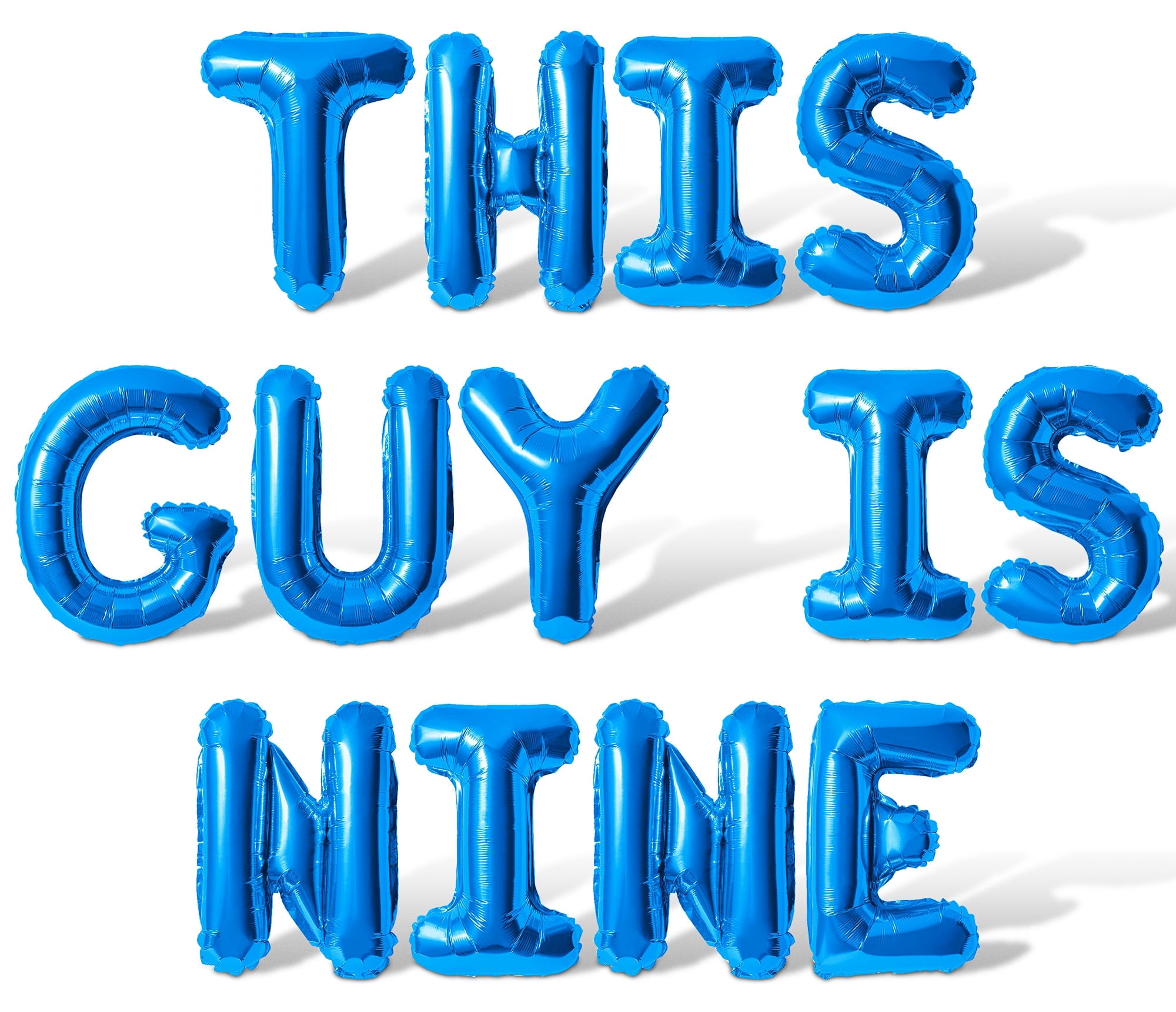 Letter Balloons - THIS GUY IS NINE 16" Inch Alphabet Letters Foil Mylar ...