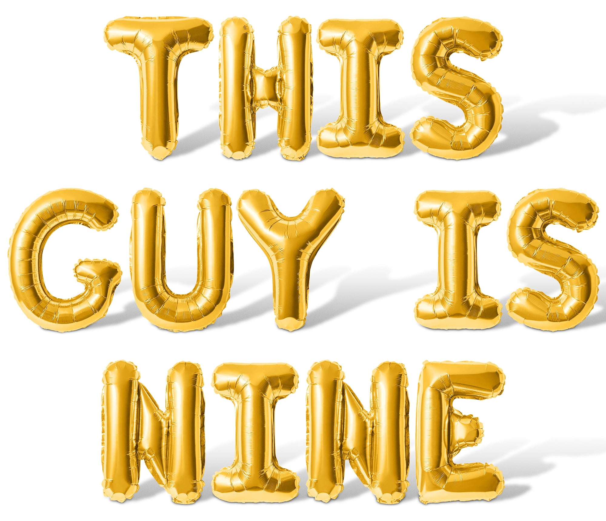 Letter Balloons - THIS GUY IS NINE 16" Inch Alphabet Letters Foil Mylar ...