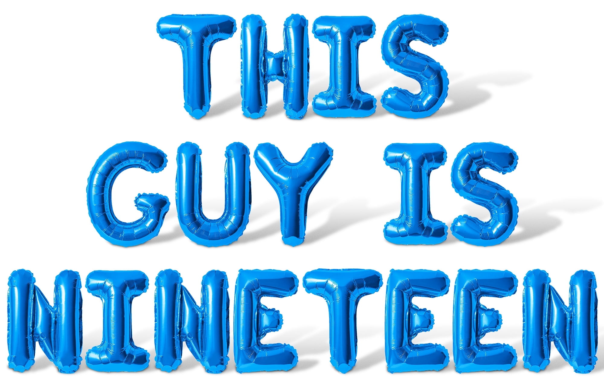 Letter Balloons - THIS GUY IS NINETEEN 16" Inch Alphabet Letters Foil ...