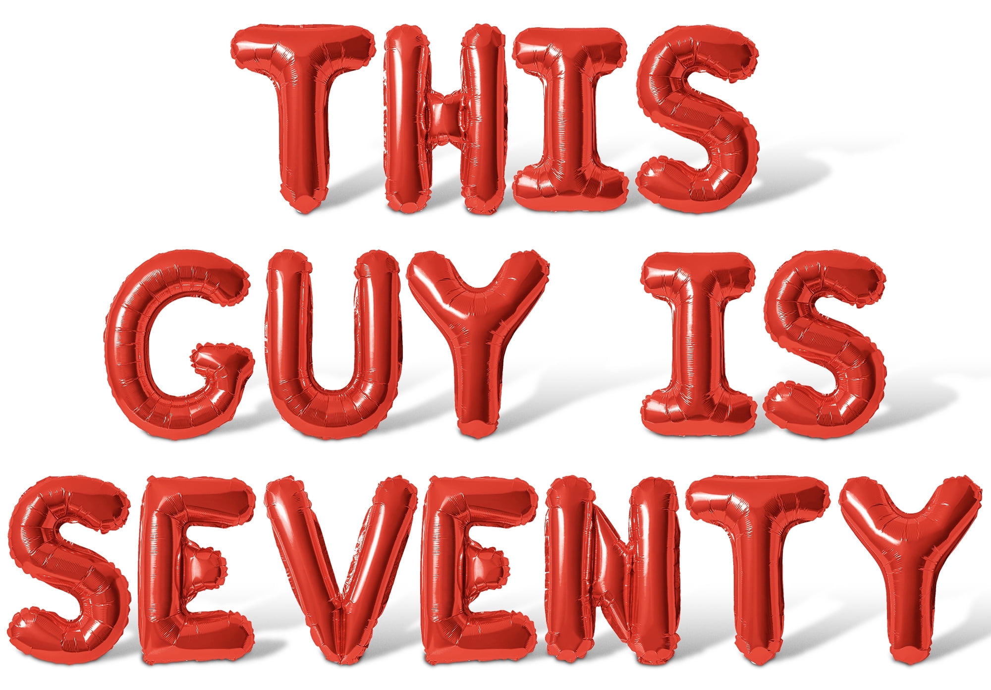 Letter Balloons - THIS GUY IS SEVENTY 16" Inch Alphabet Letters Foil ...